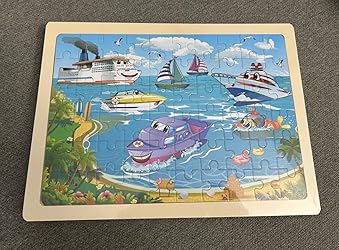 Amazon.com: SYNARRY Wooden Vehicle Puzzles for Kids Ages 4-6, 6 Packs ...