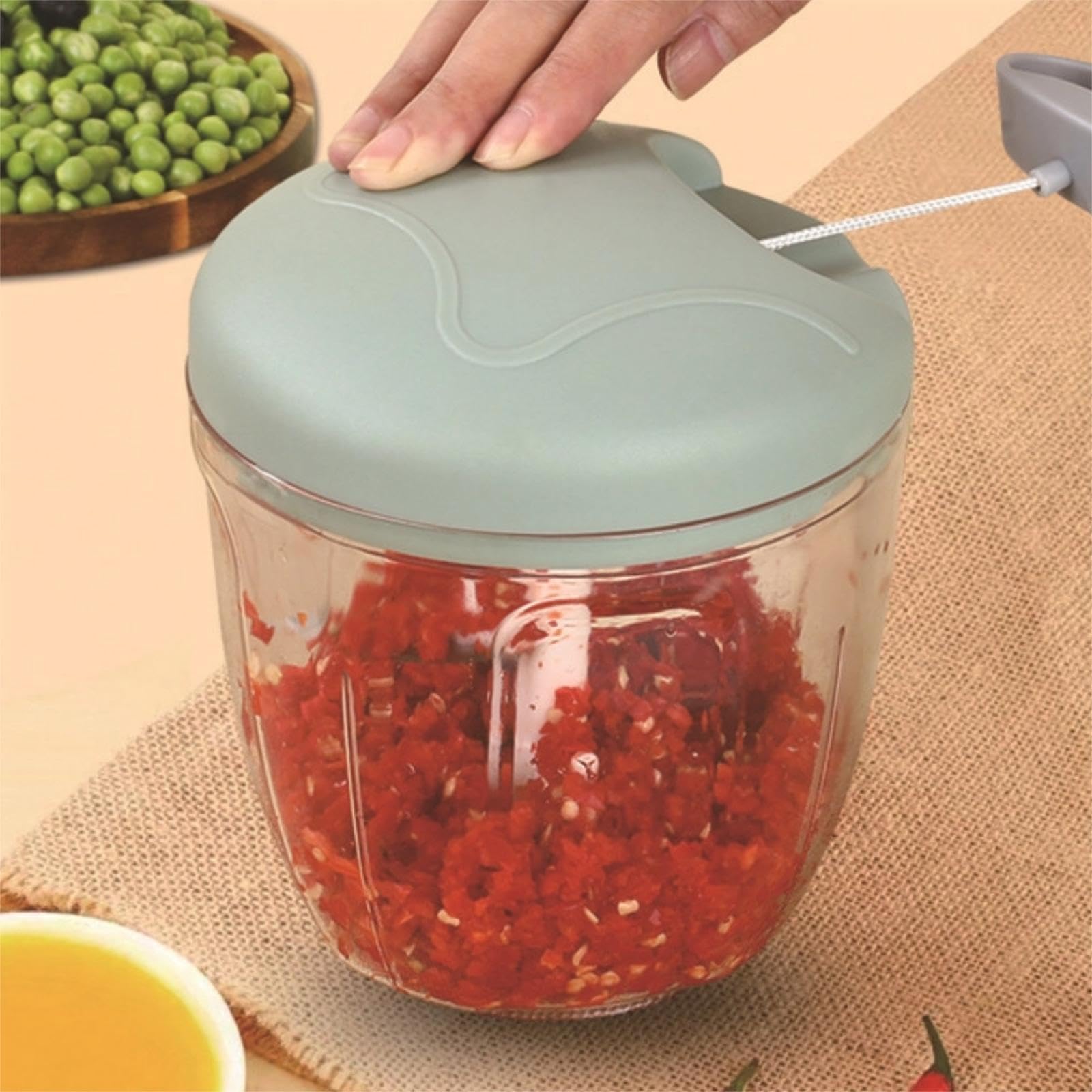 Amazon.com: Manual Food Chopper: FILTA Hand Pull String Vegetable ...