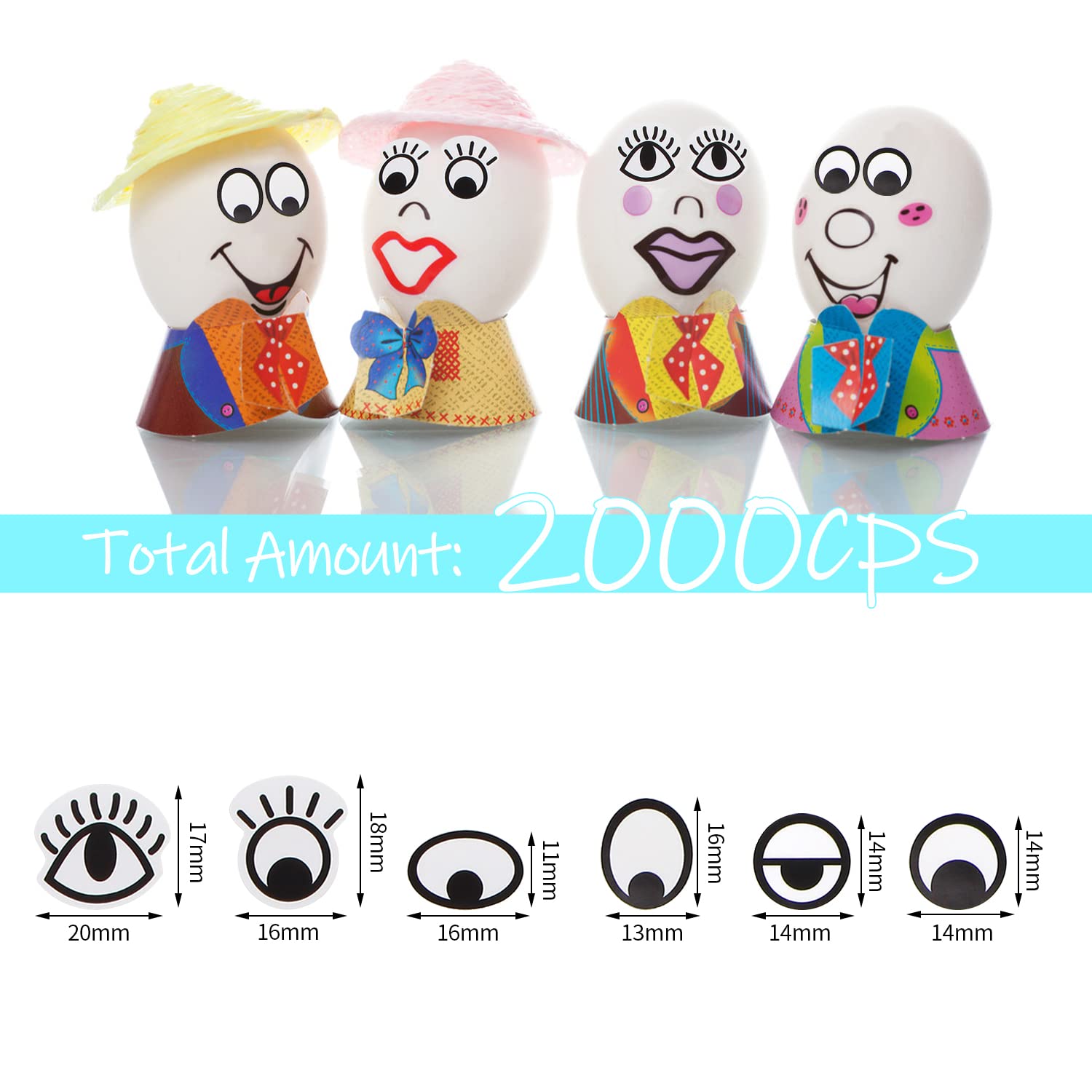 Party Favors Wiggle Eye Stickers Roll - Self Adhesive Googly Eyes For ...