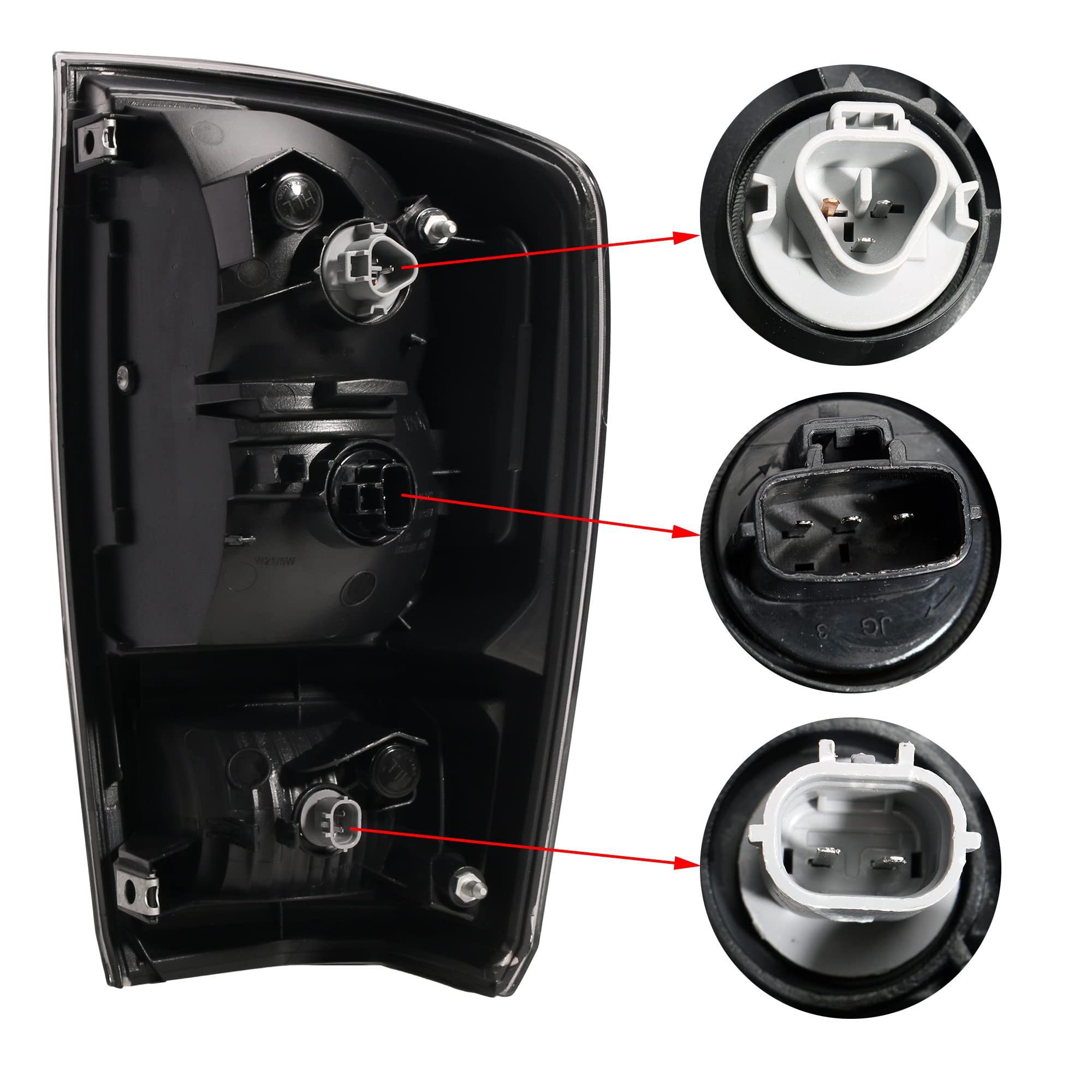 Black Bezel Tail Light Assembly, for Toyota Tacoma TRD Pro Pickup 2016 ...