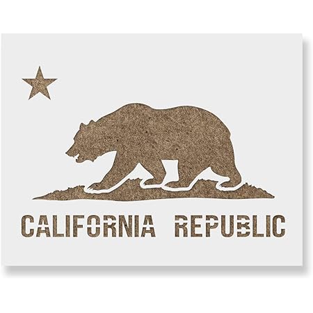 Amazon.com : California State Stencil - Reusable Stencils for Painting ...