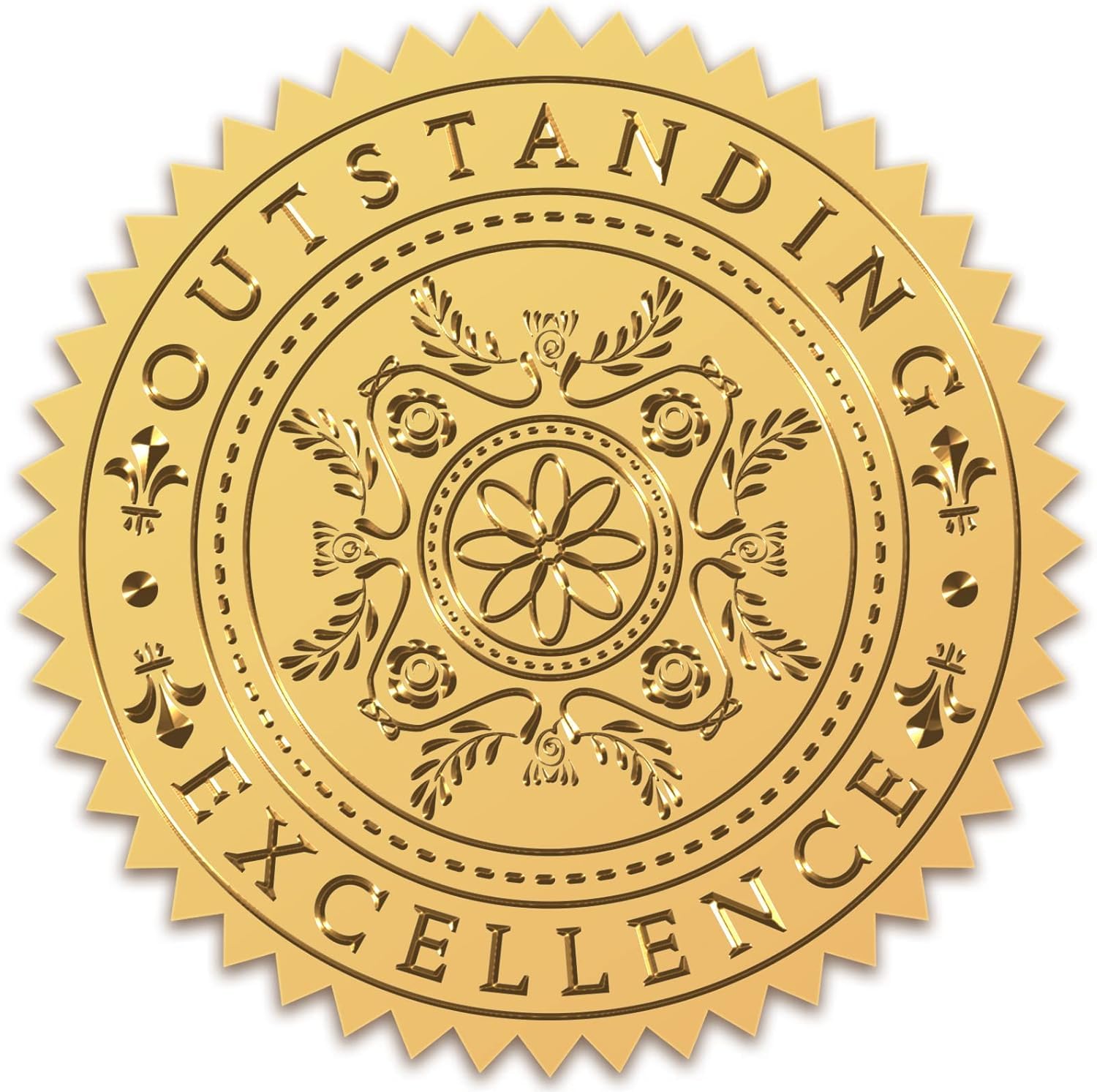 Amazon.com : CRASPIRE 408Pcs 2" Gold Foil Certificate Seals ...