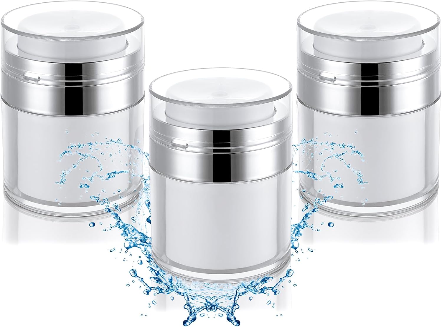 Amazon.com: Cosywell 3-pcs 1 Oz Airless Pump Jar Refillable Cream Jar ...