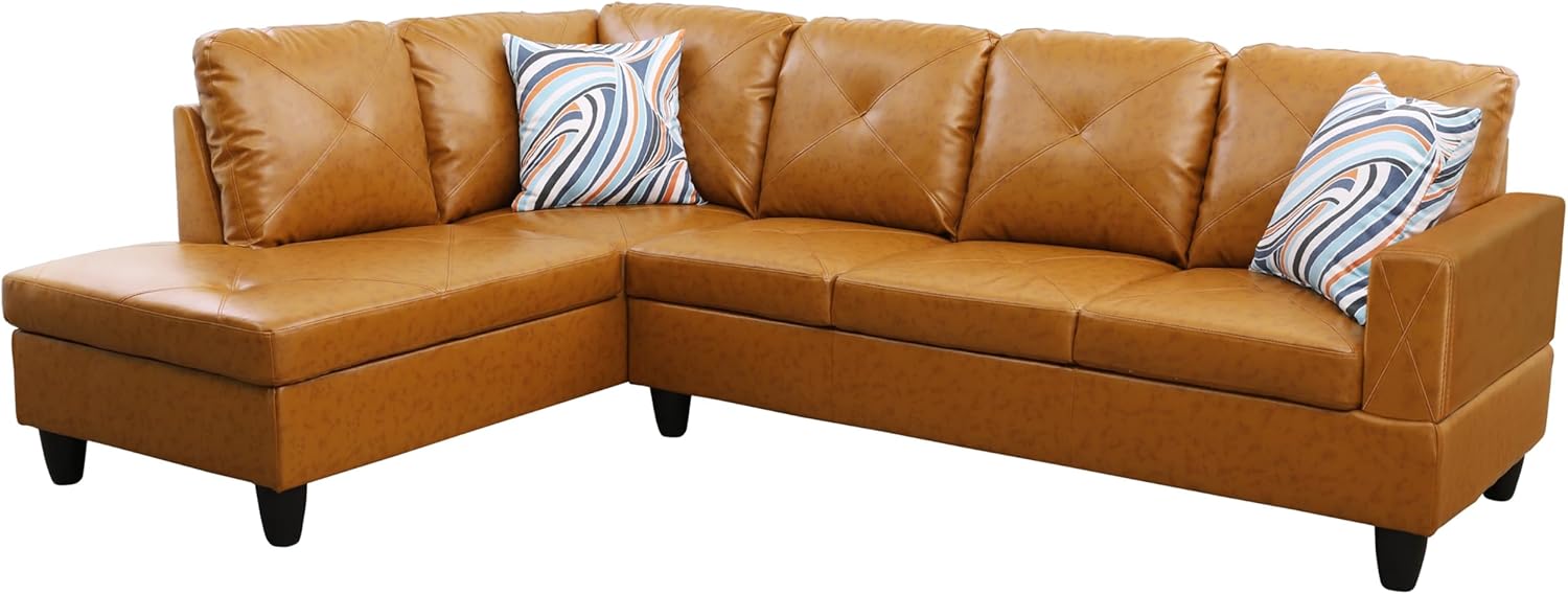 Amazon.com: LOPOO 2-Piece 97" L-Shape Left Facing Couches Set Sectional ...