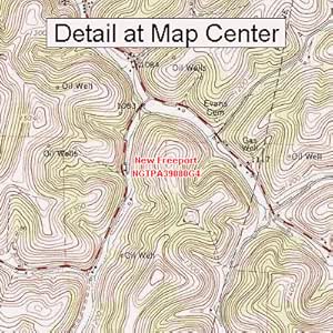 Amazon.com : USGS Topographic Quadrangle Map - New Freeport ...