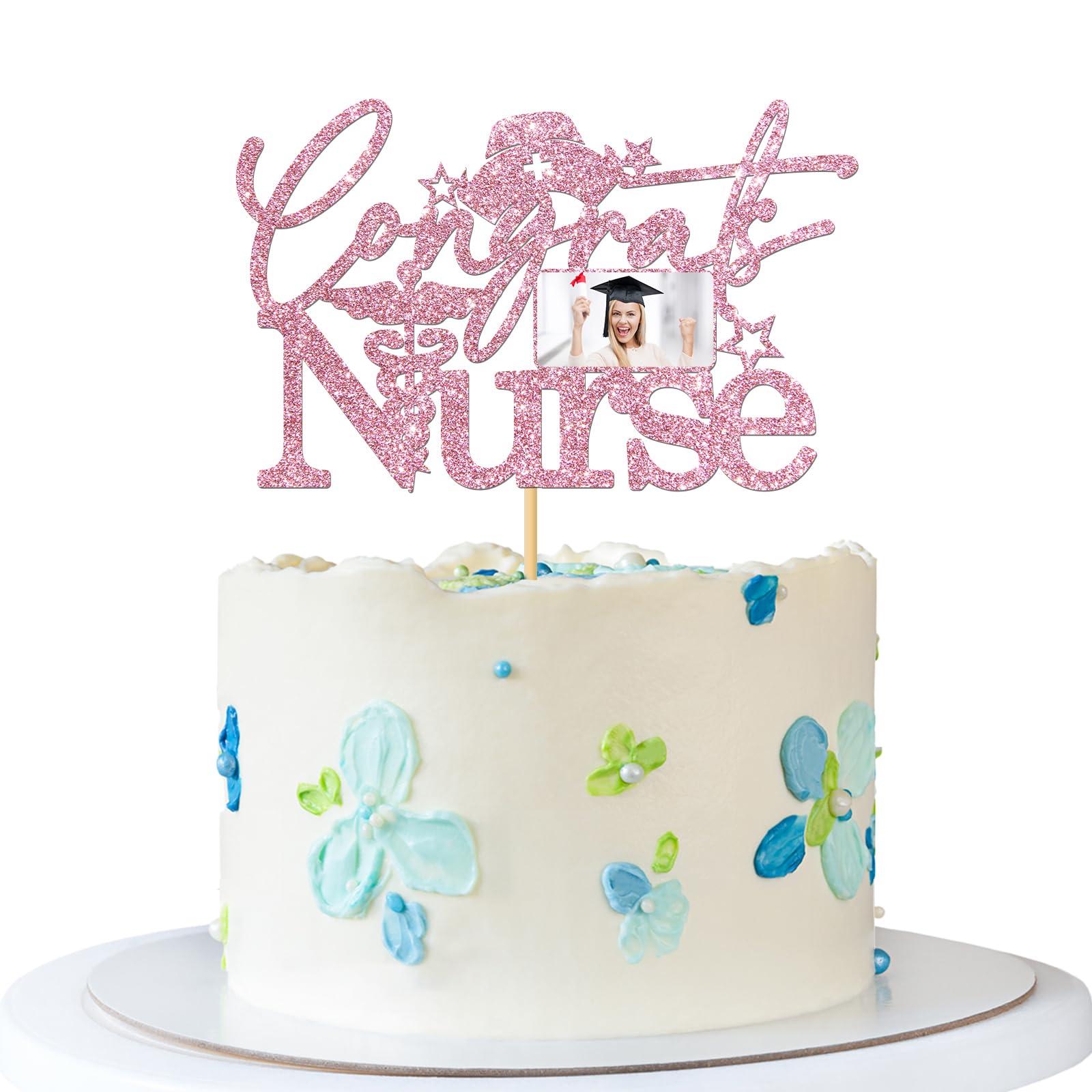 Amazon.com: RoadSea Congrats Nurse Cake Topper with Photo Frame - Nurse ...