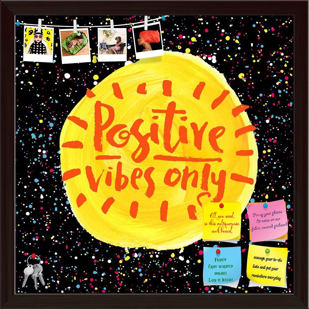ArtzFolio Positive Vibes Only D2 | Bulletin Board Notice Pin Board ...