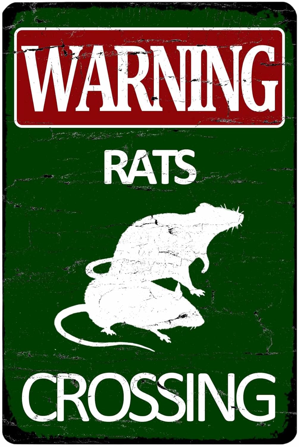 Amazon.com: Rat Metal Tin Sign, Funny Animal Crossing Signs, Warning ...