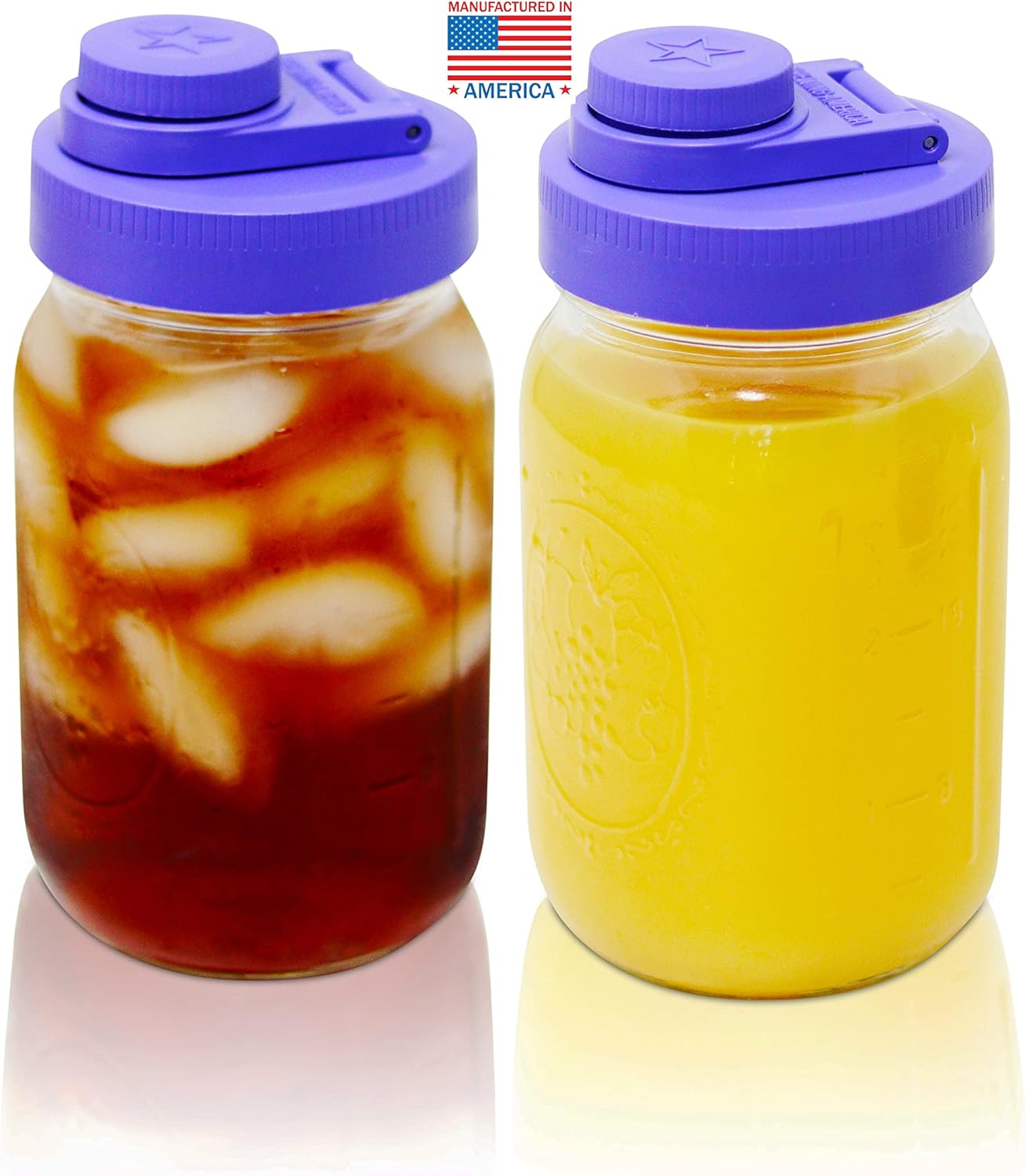 Amazon.com: Brewing America Glass Mason Jar Pitcher with Lid - Ball ...