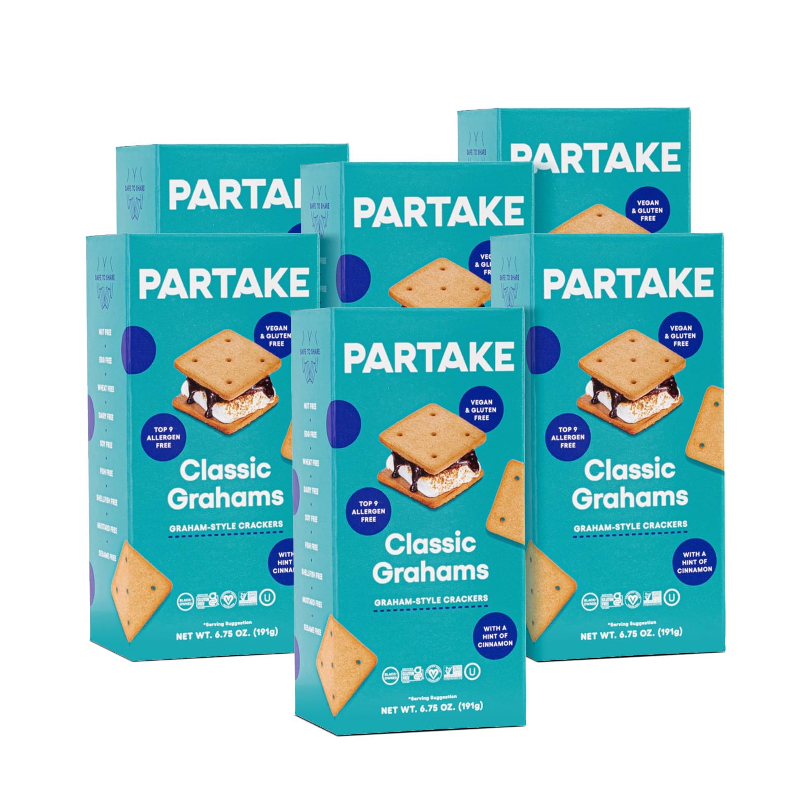 Amazon.com: Gluten Free Vegan Classic Graham Crackers by Partake Foods ...