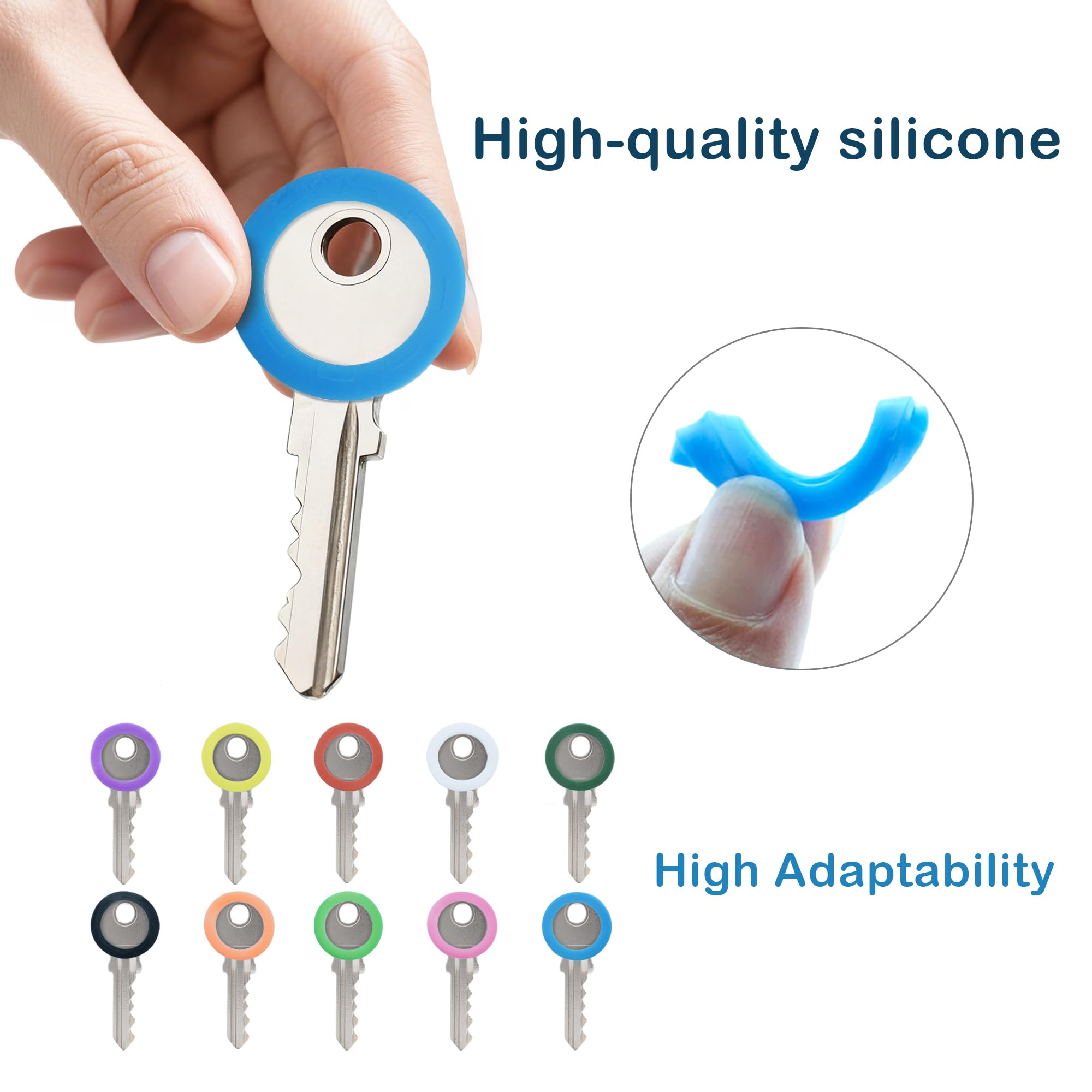 Snapklik.com : 10 PCS Key Colour Caps Flexible Round Key Identifier ...