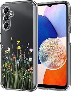 Amazon.com: Unov Case Compatible with Samsung Galaxy A14 Clear with Design Soft TPU Shock ...