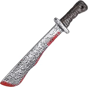 Amazon.com: SZCXTOP Halloween Bloody Machete Costume Prop Accessory ...