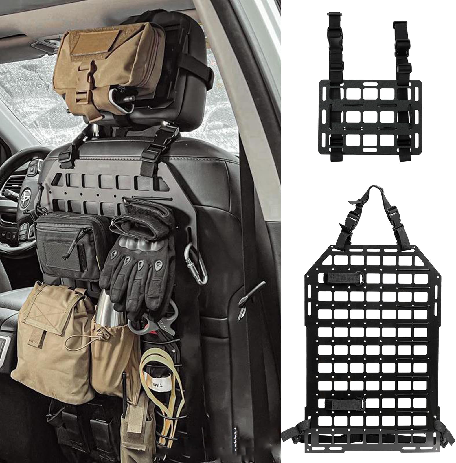 Amazon.com: Molle Panel with Carry Handle Molle Seat Back Organizer Gun ...
