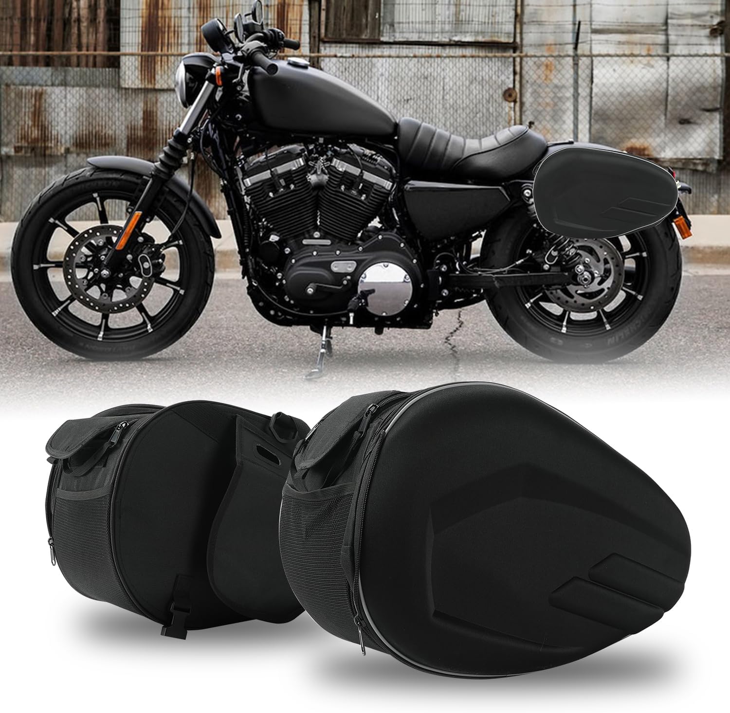 Amazon.com: SUNPIE Motorcycle Saddle Bags Expandable Dual Motorcycle ...