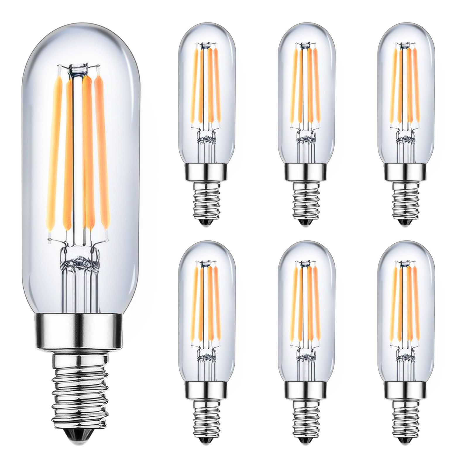 AUMAYCO 6Pack E12 LED Bulbs T25 2700K Warm White, Dimmable T6 LED Bulb ...