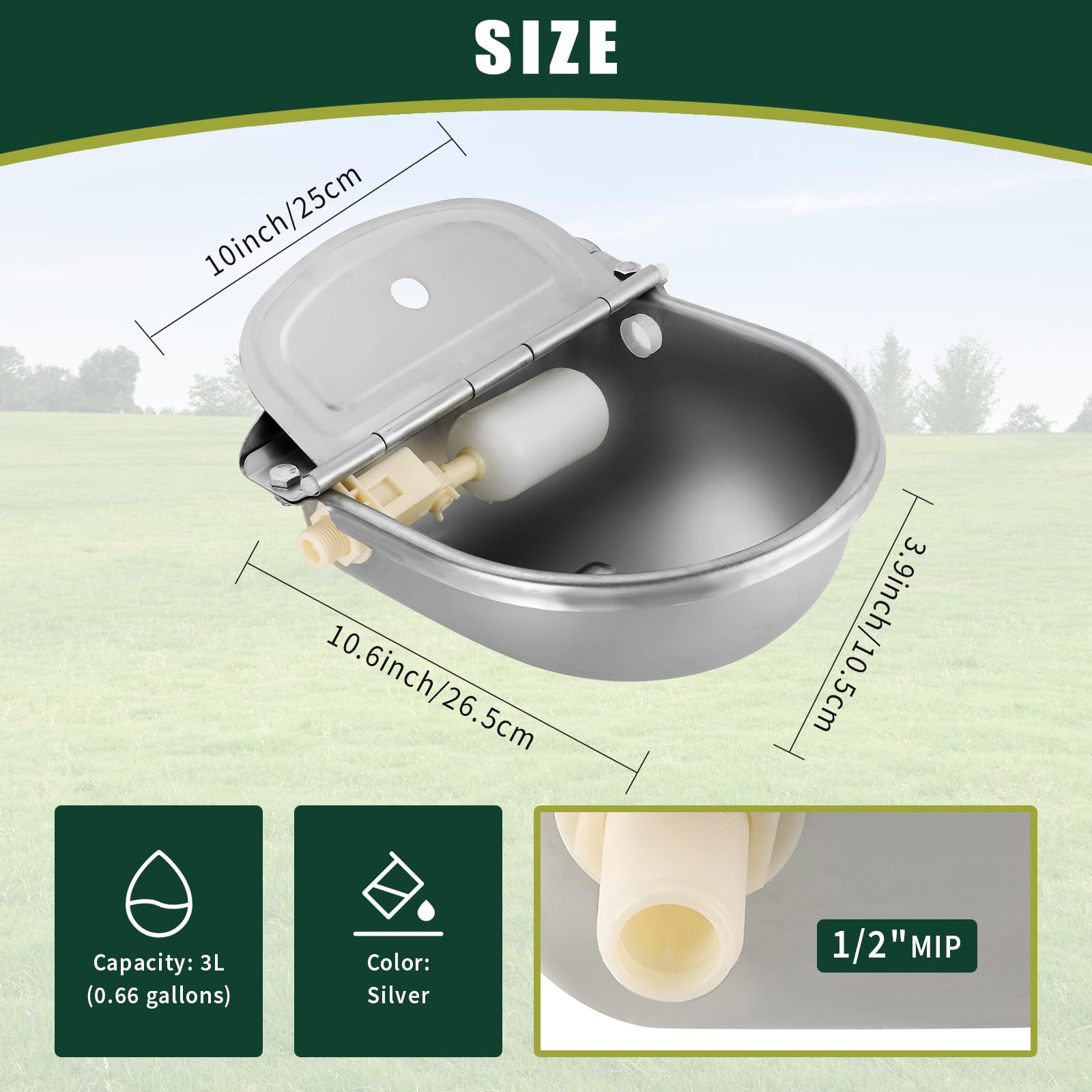 Snapklik.com : FLKQC Automatic Animal Drinking Water Bowl, Stainless ...