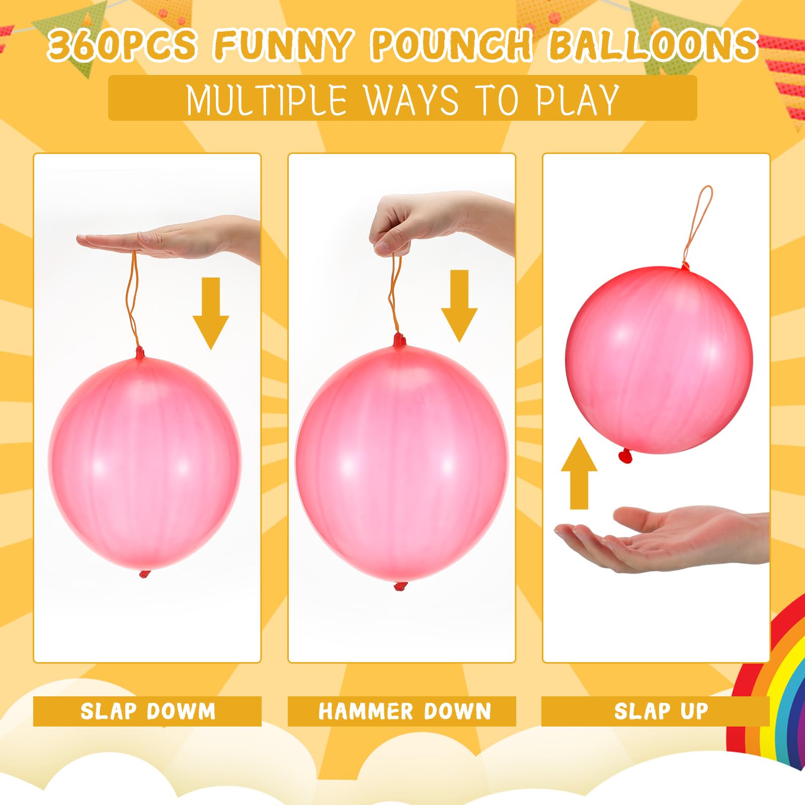 Snapklik.com : Libima 350 Pcs Punch Balloons Bulk Assorted Colors ...
