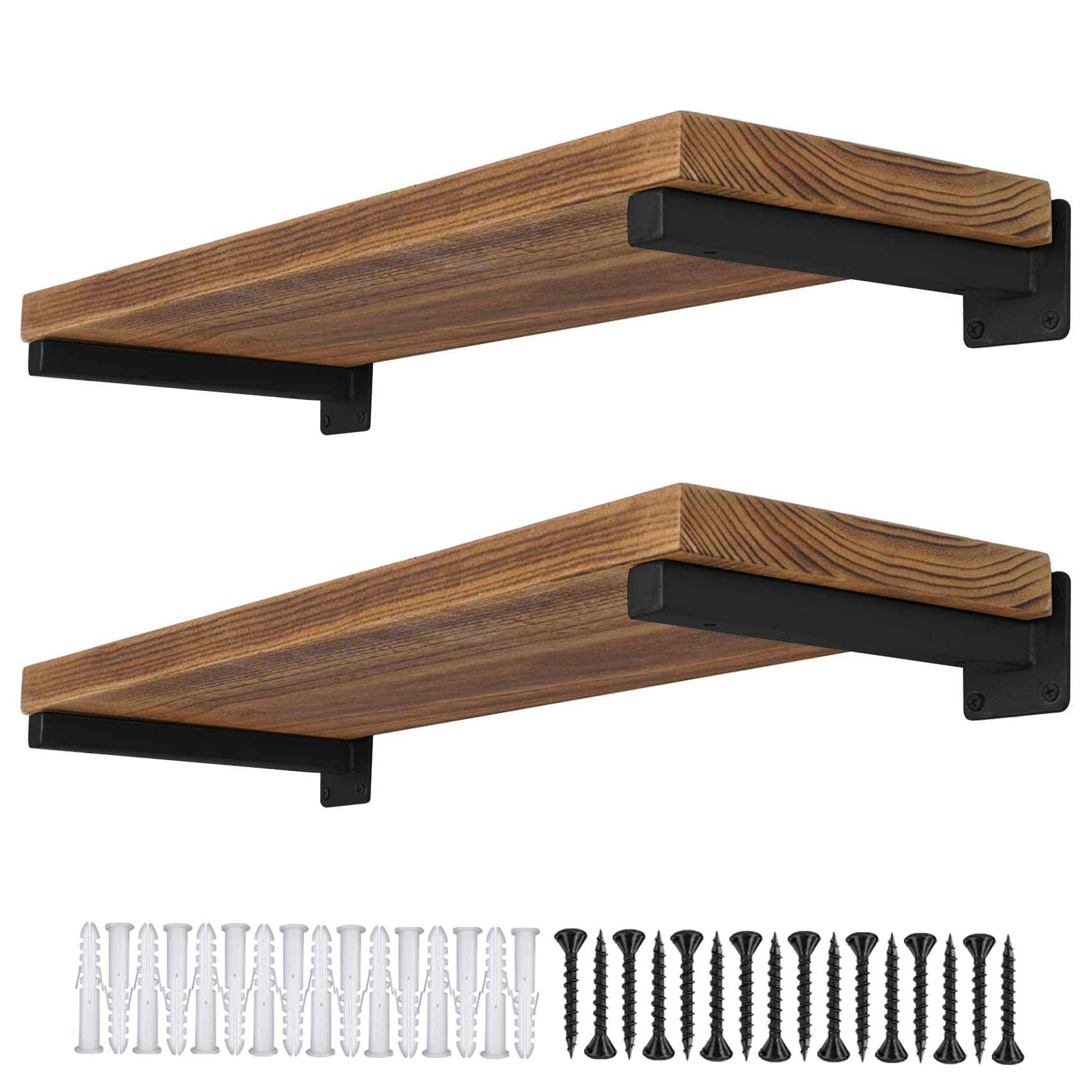 (SIMILAR)AddGrace 4 Pack Shelf Brackets Wall Mounted Black Shelf ...