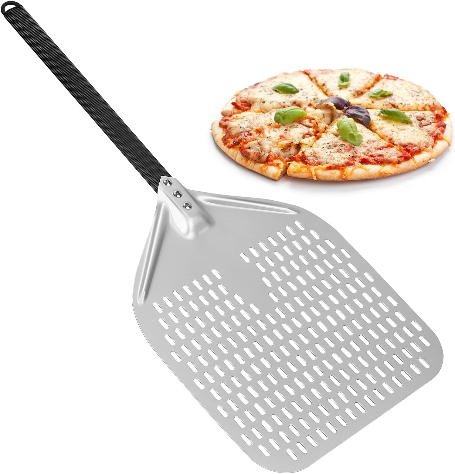 Mimiuo Aluminum Pizza Peel, Perforated Pizza Shovel, Non Stick, for Any ...