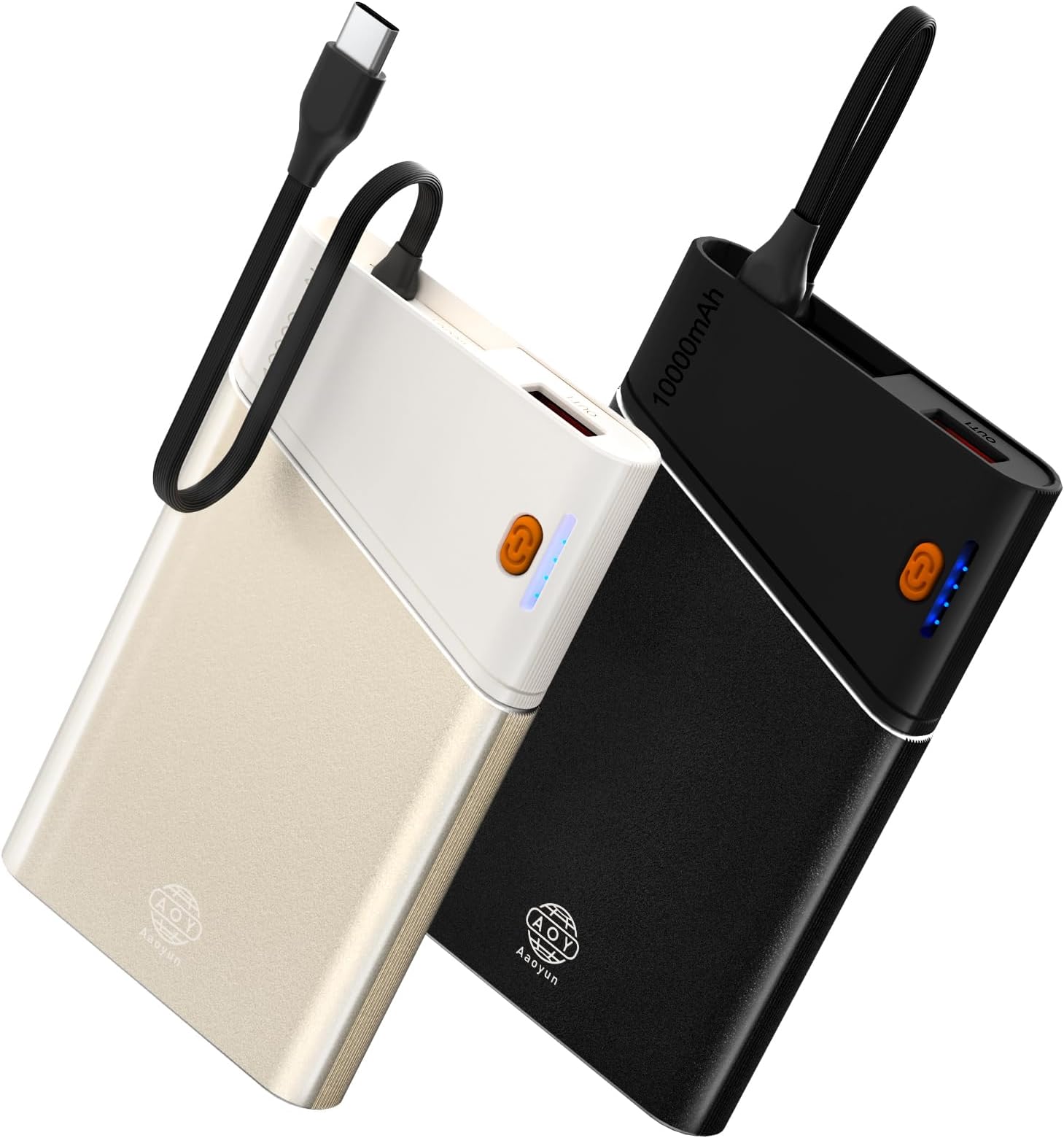 Amazon.com: Aioneus Power Bank, 10000mAh Portable Charger with Built in ...