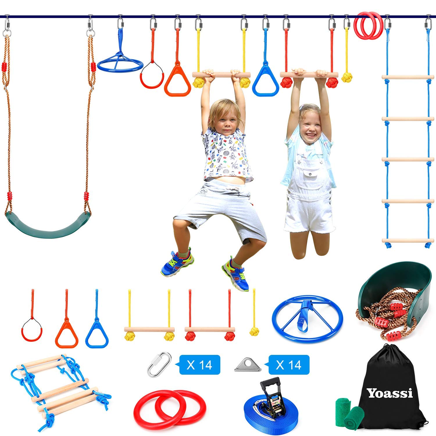 Buy Warrior Obstacle Course for Kids 50FT for Ninja, Yoassi Warrior ...