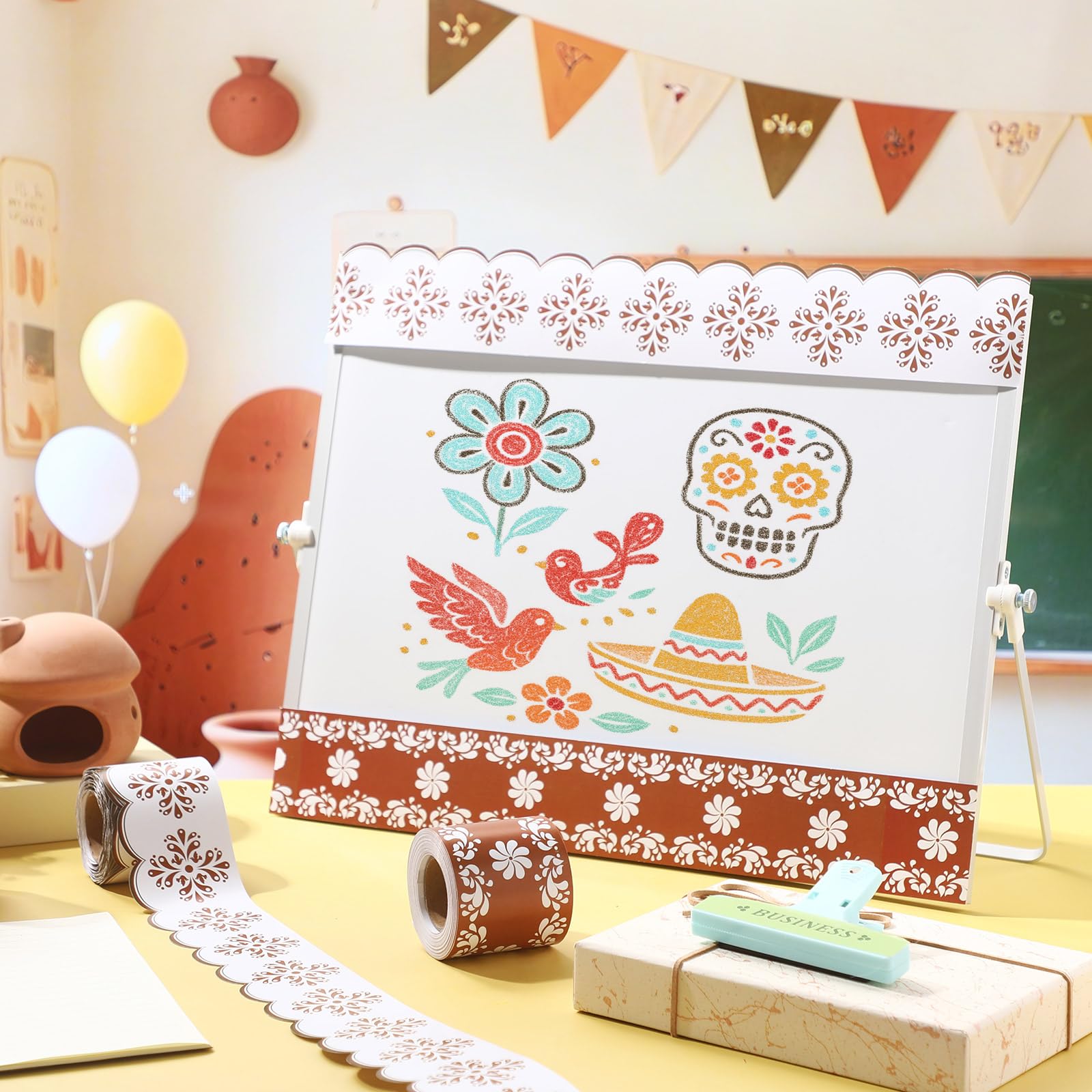 Snapklik.com : 2 Rolls 65.6ft Mexican Bulletin Board Borders Cielito ...