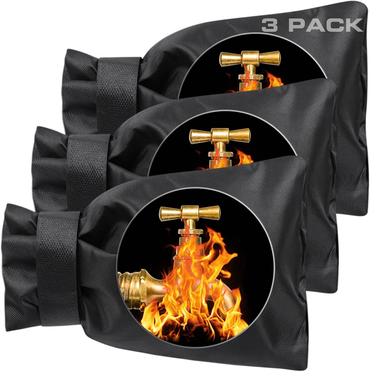 Amazon.com: Outdoor Faucet Covers for Winter Freeze Protection - 3 Pack ...