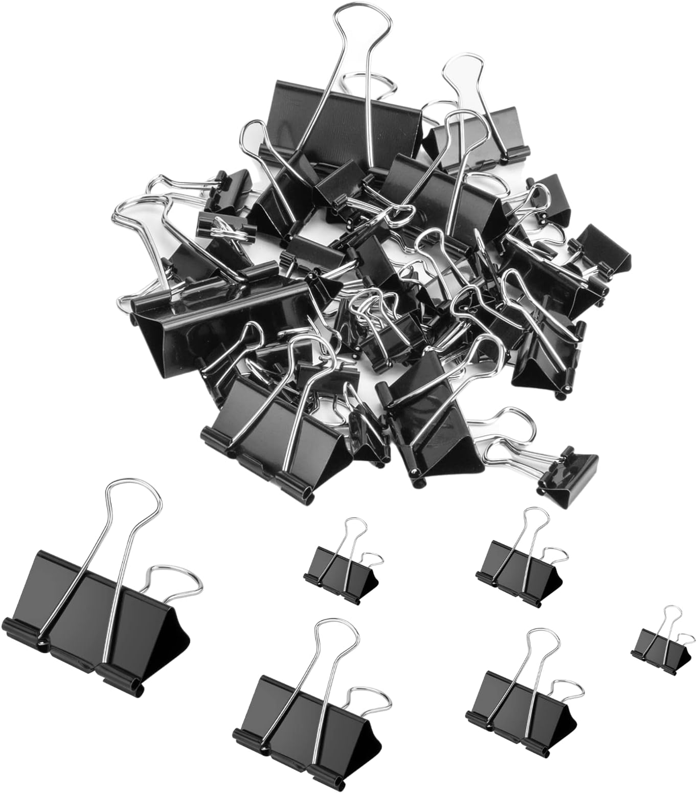 Amazon.com : Binder Clips Assorted Sizes Including Extra Large Medium ...