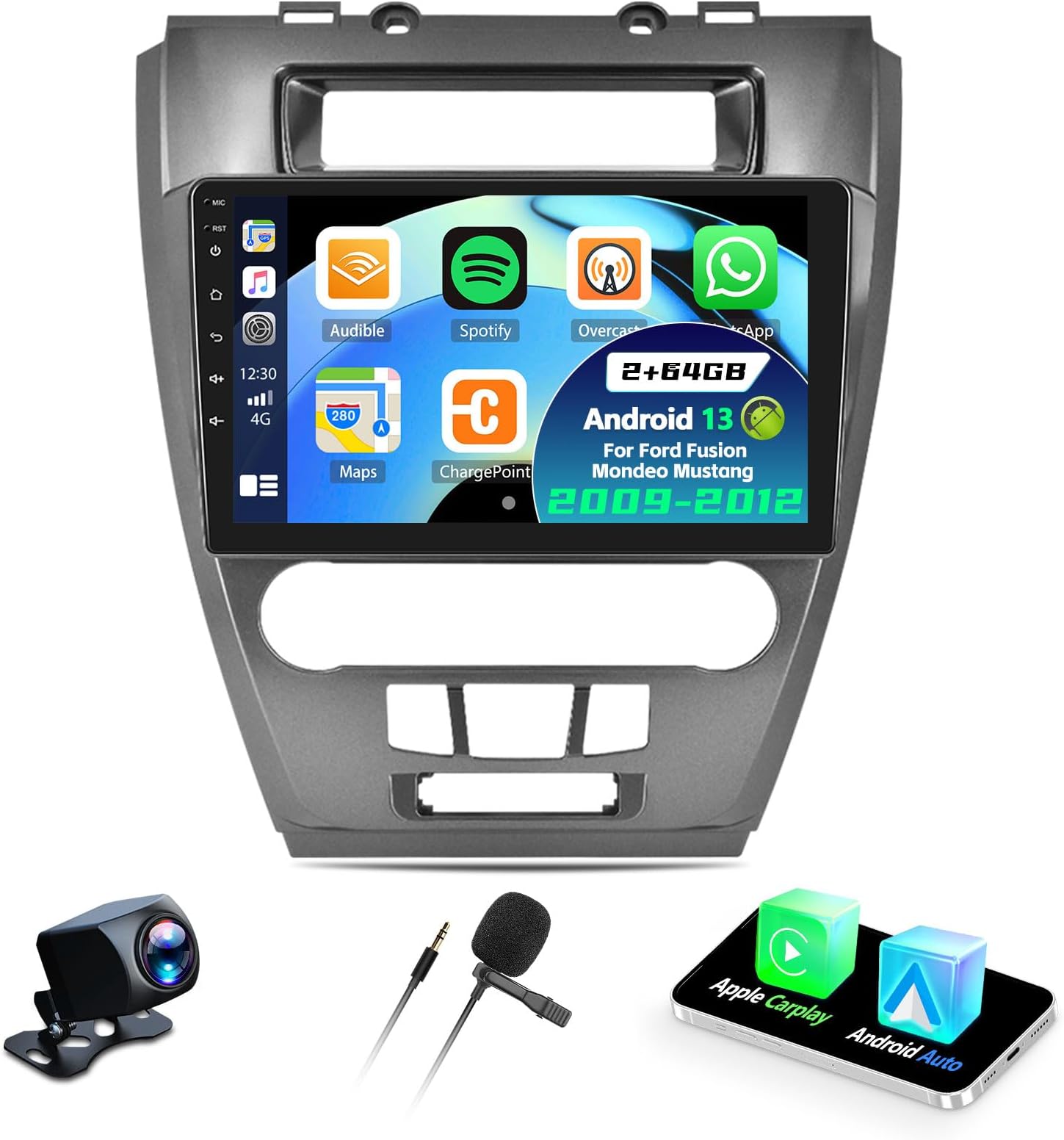 Amazon.com: 2+64G Android 13 Car Stereo for Ford Fusion Mondeo Mustang ...