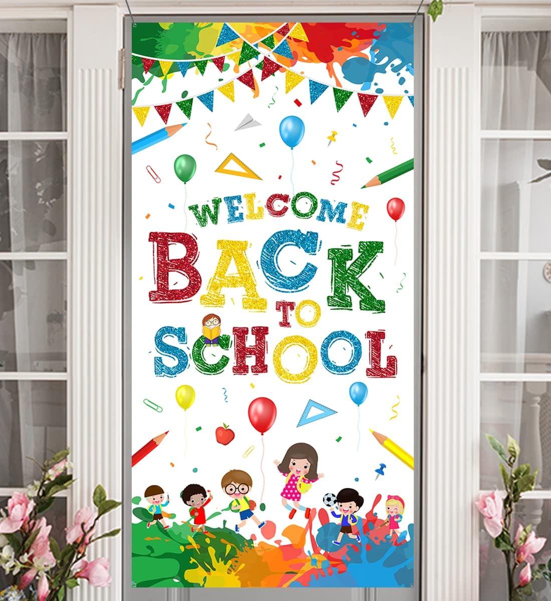Amazon.com: Colorful Welcome to Kindergarten Banner, Welcome Back to ...