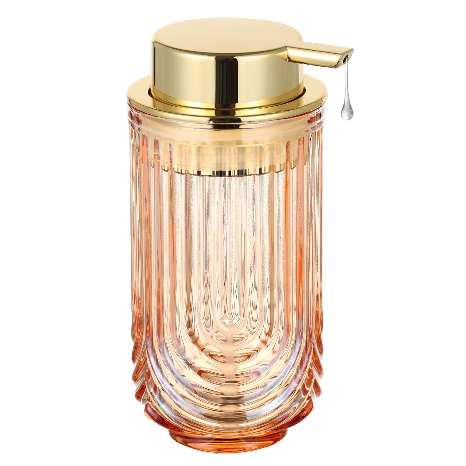 Amazon.com: LEICURACE Glass Liquid Soap Dispenser, Refillable Liquid ...