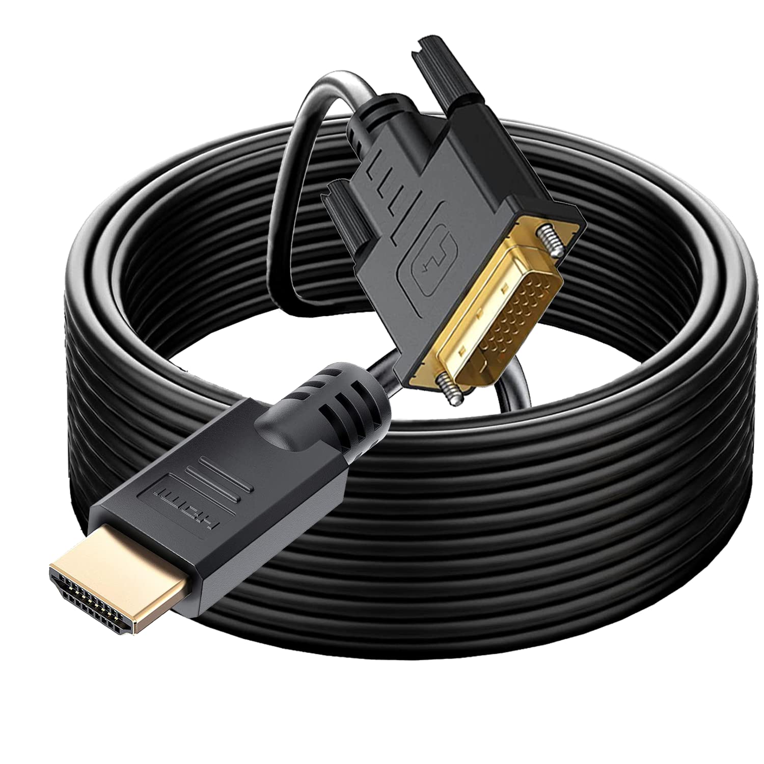 YOTETION Long HDMI A to DVI Cable 40FT, HDMI to DVI Adapter High-Speed ...