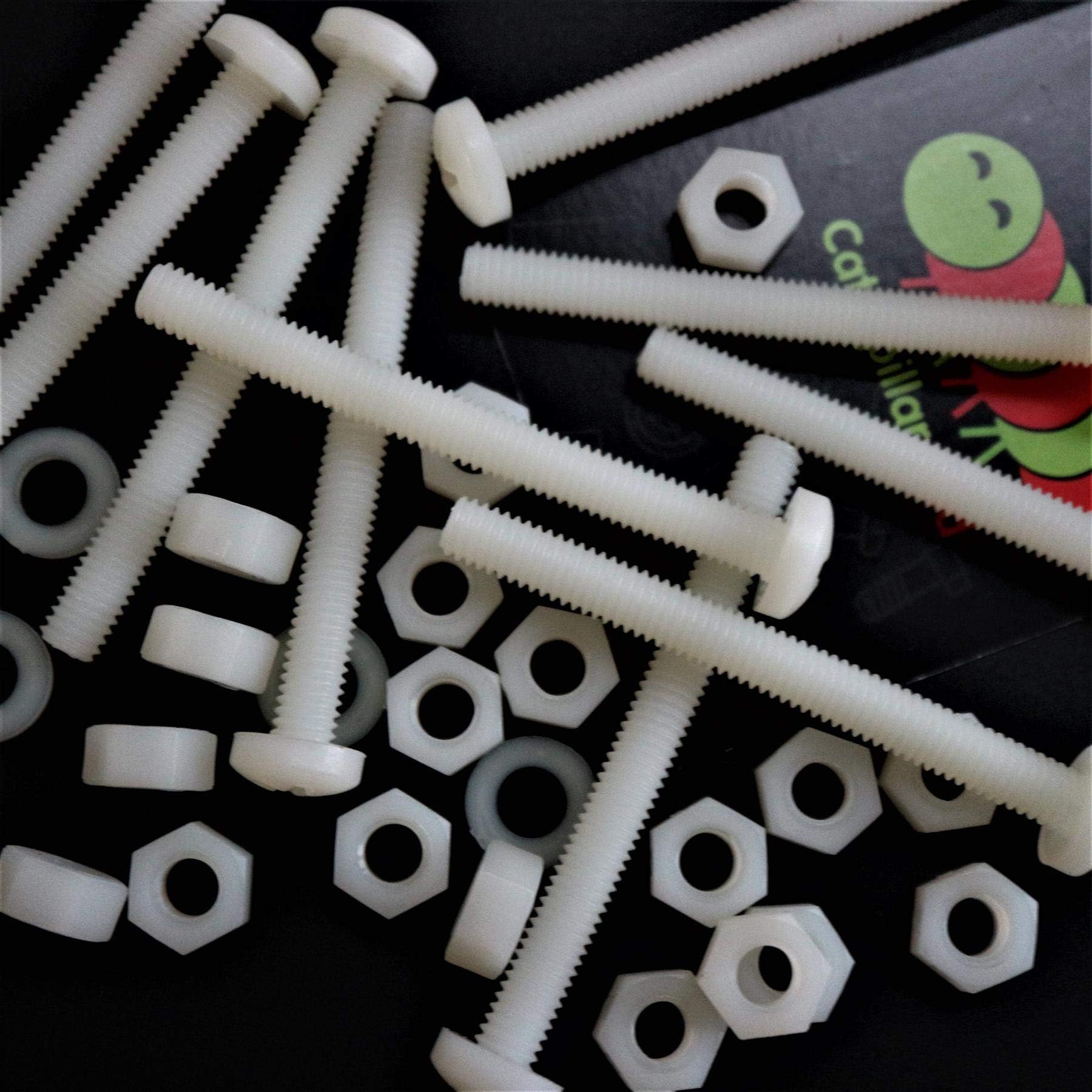 Amazon.com: 20 x Black Pan Head Screws Polypropylene (PP) Plastic Nuts ...