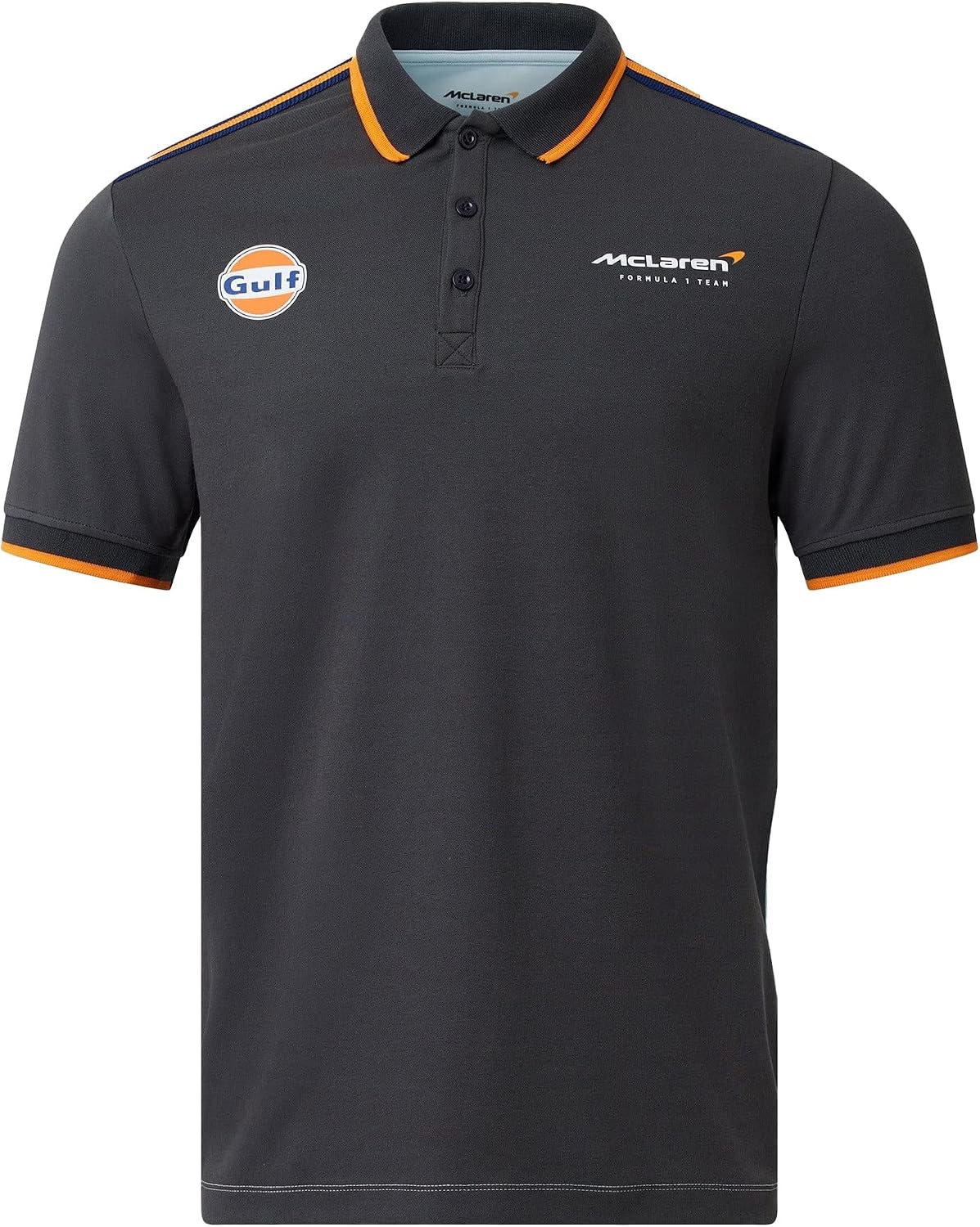 McLaren F1 Gulf Collaboration Men's Classic Striped Polo Shirt ...