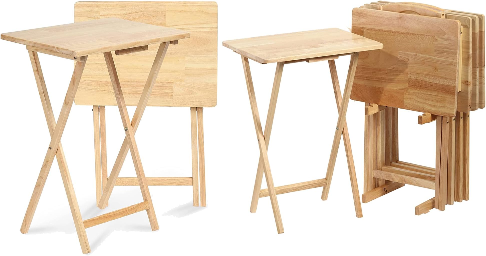 Amazon.com: PJ Wood Solid Wood Construction Rectangle Folding Portable ...