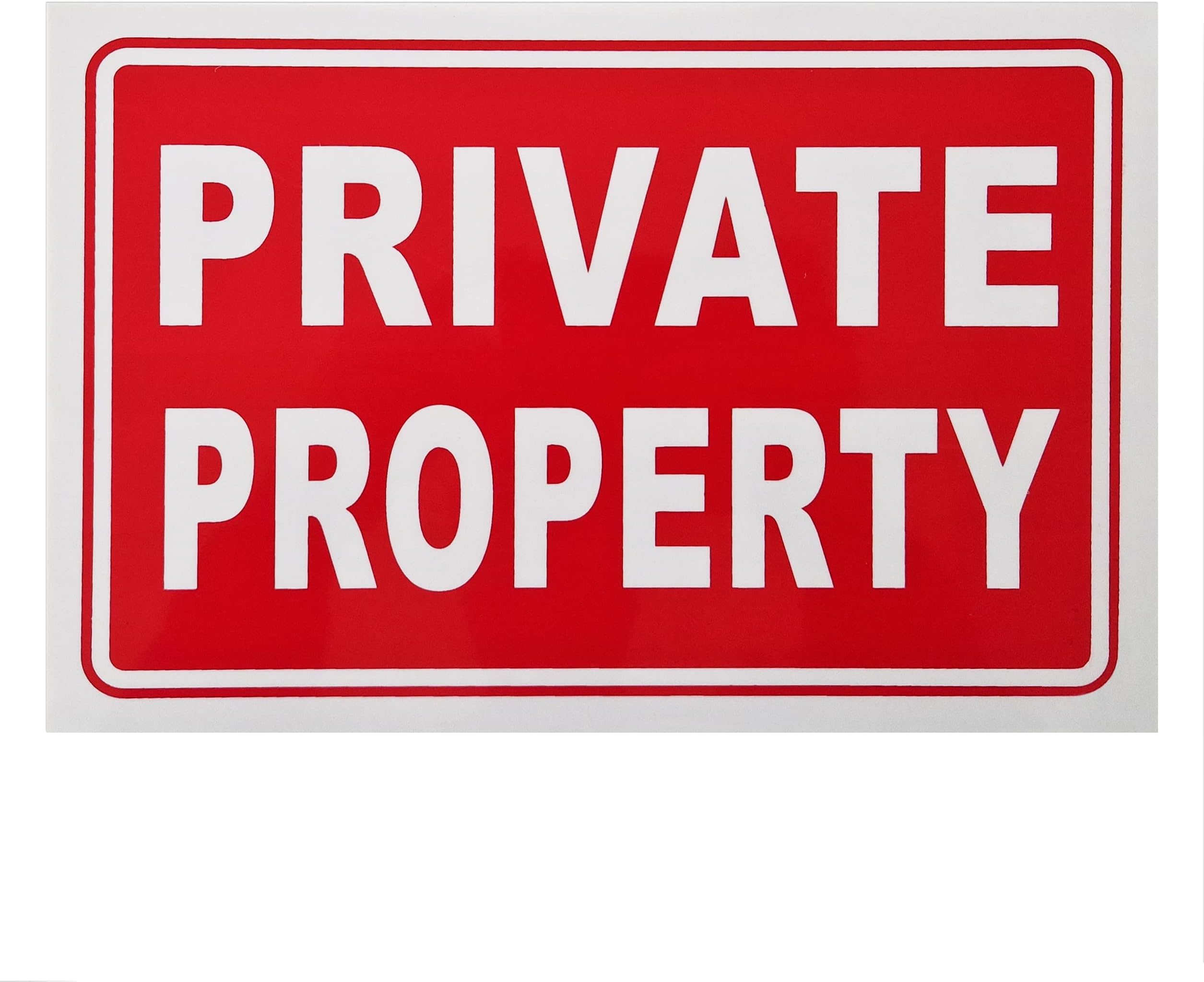 No Entry Private Property Correx Safety Sign 300mm x 200mm Black/White ...