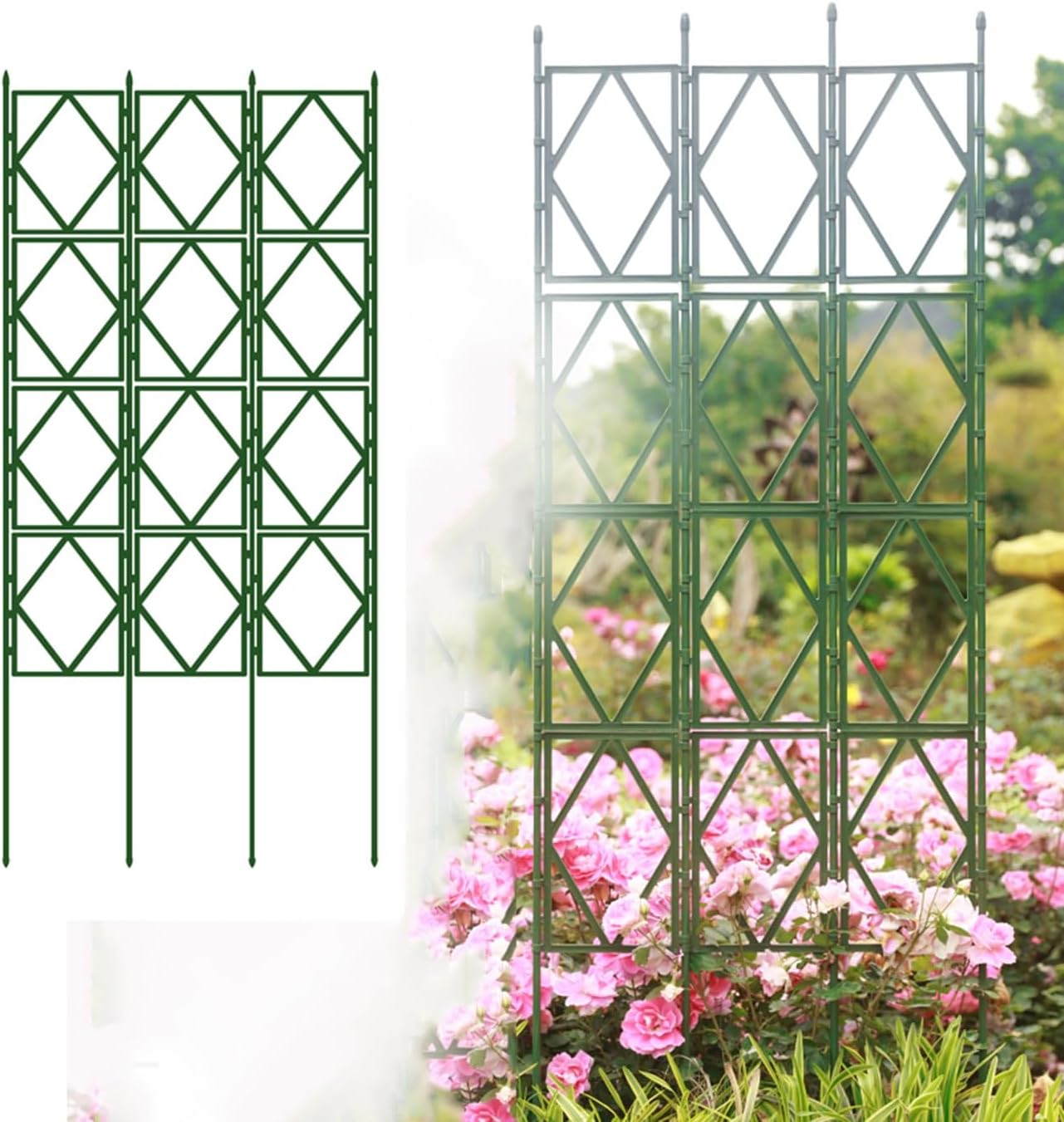 Amazon.com: 4.9FT/5.9FT/7.2FT Tall Plant Trellis Frame For Potted ...
