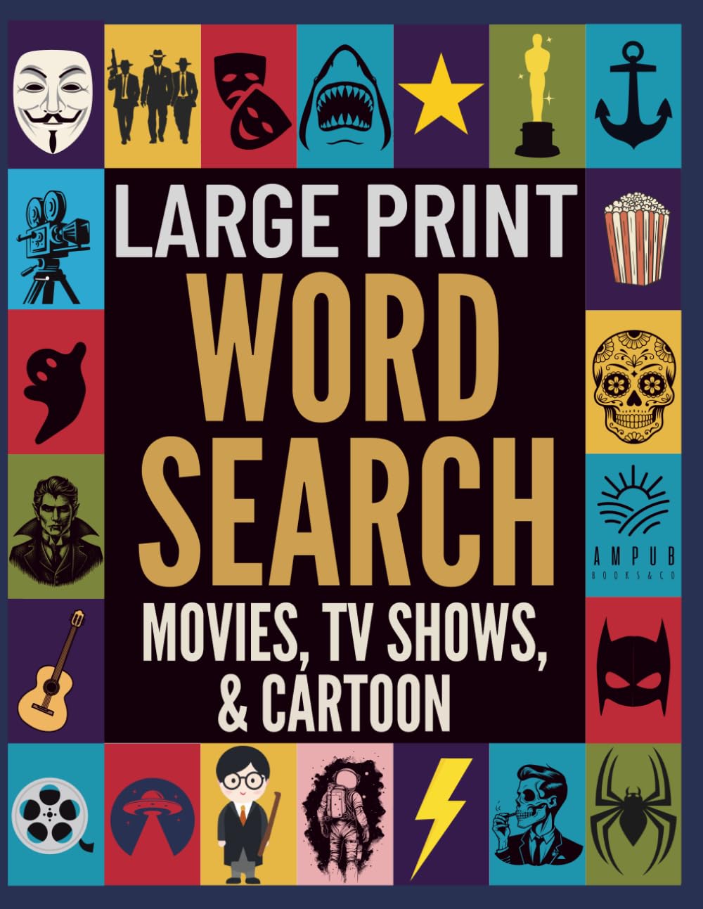 Large Print Word Search Pop Culture: Movies, TV Shows & Cartoons — 110 ...