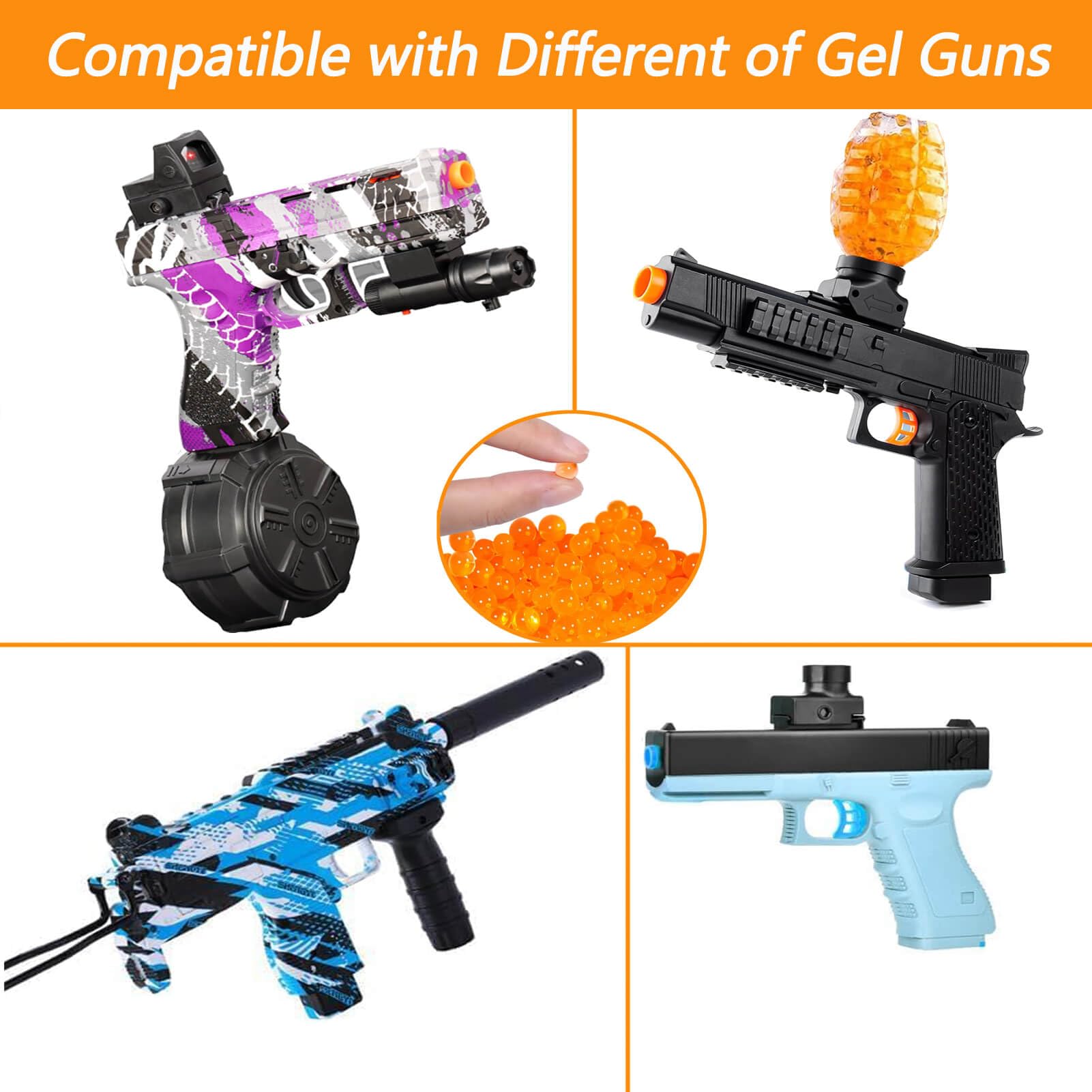 Gel Blaster Ammo, 50000 Pcs Refill Gel Balls, 7-8 mm Gel Blaster ...