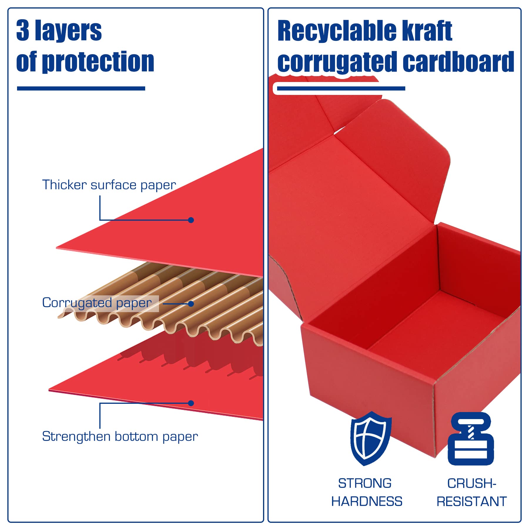 Snapklik.com : 25 Pack Shipping Boxes, 6 X 6 X 2 Inch Corrugated ...