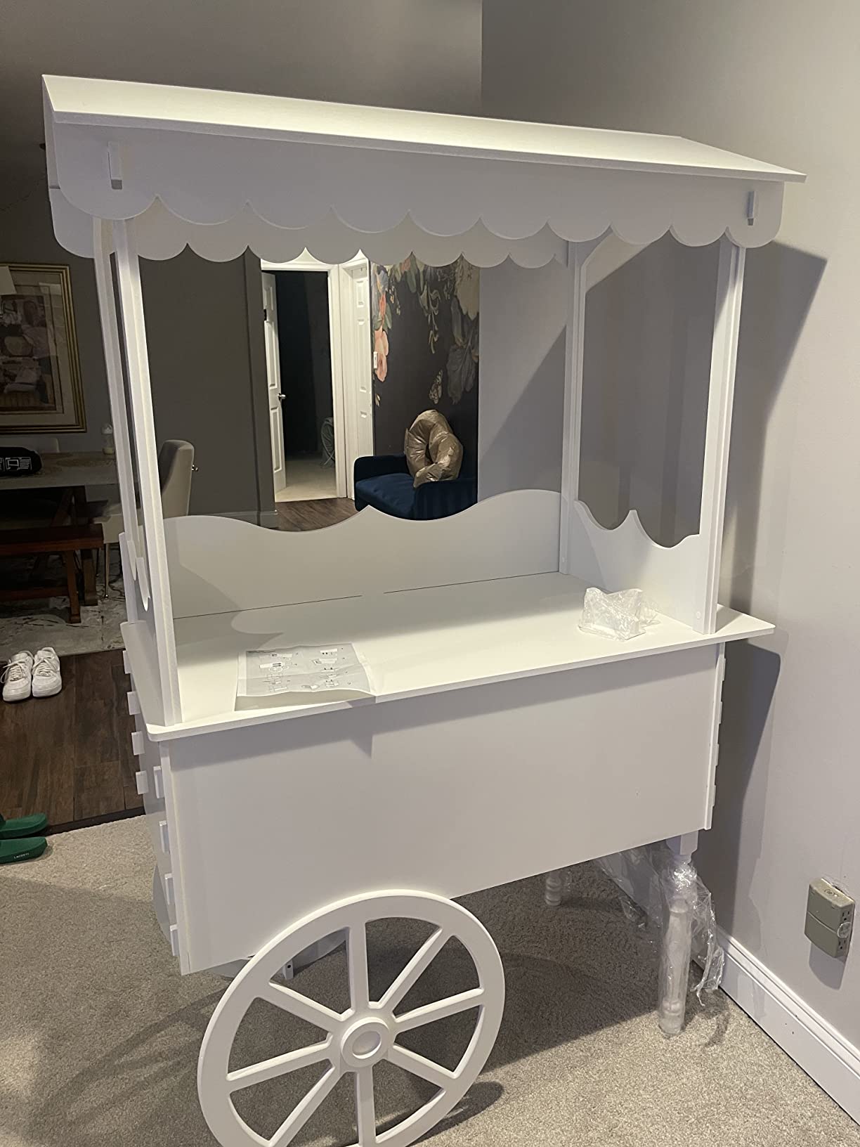 $26/mo - Finance 6 Feet Tall White Candy Cart on Wheels, Party ...