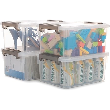 Amazon.com - Citylife 32 QT Plastic Storage Bins with Latching Lids ...