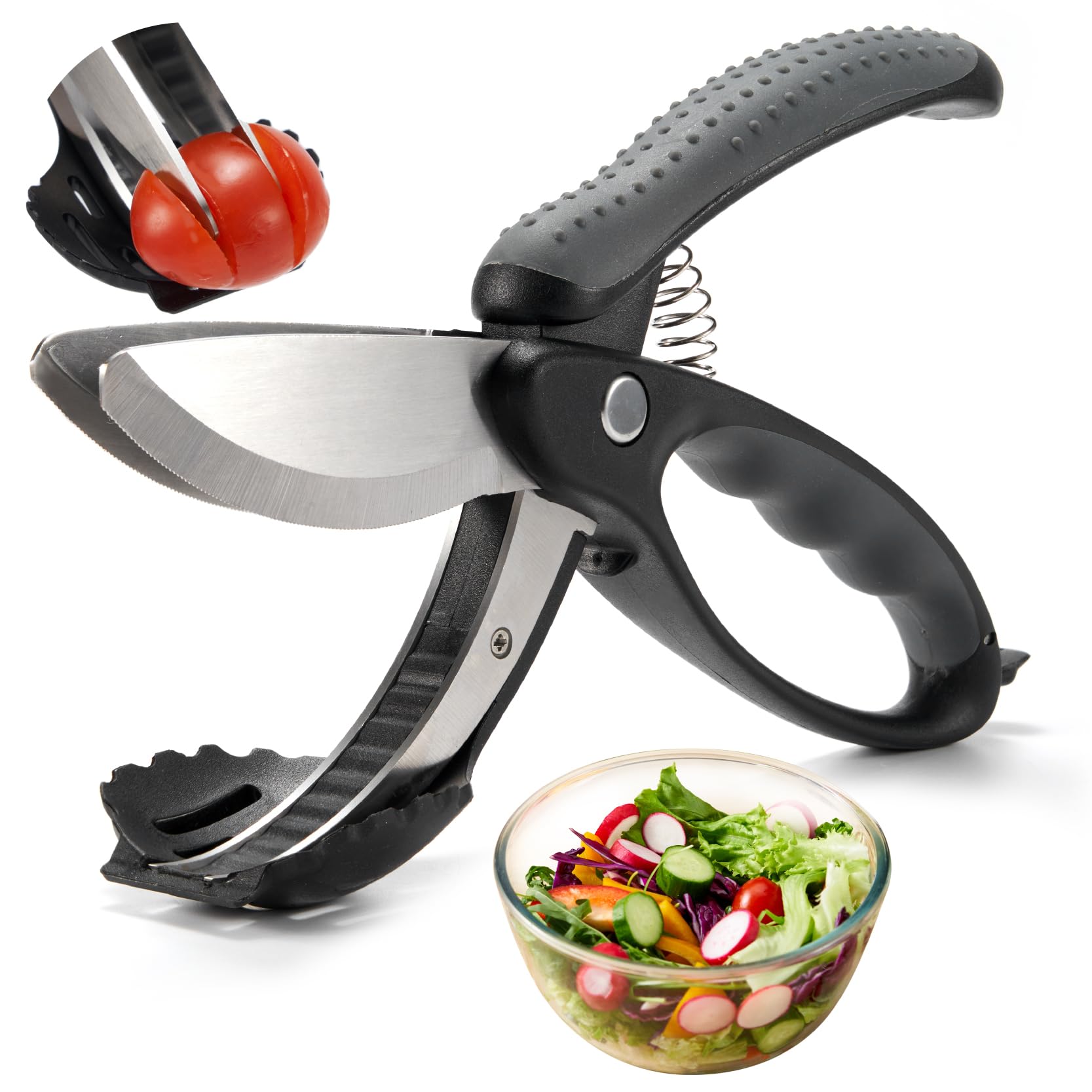 Amazon.com: ALEXPHY Salad Scissors, Salad Chopper with Double Blades, Lettuce Chopper, Lettuce ...