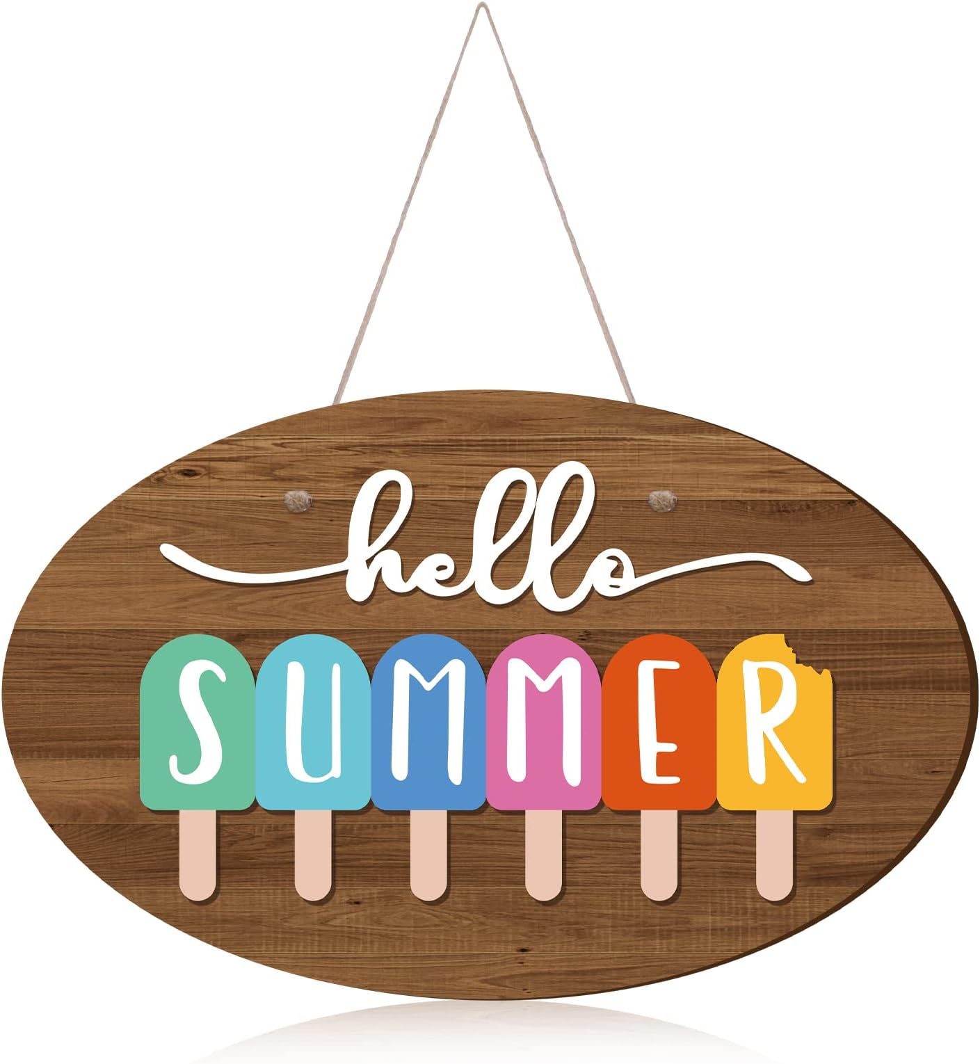 Amazon.com: Hello Fall Winter Spring Summer Sign Rustic Wood Decor ...