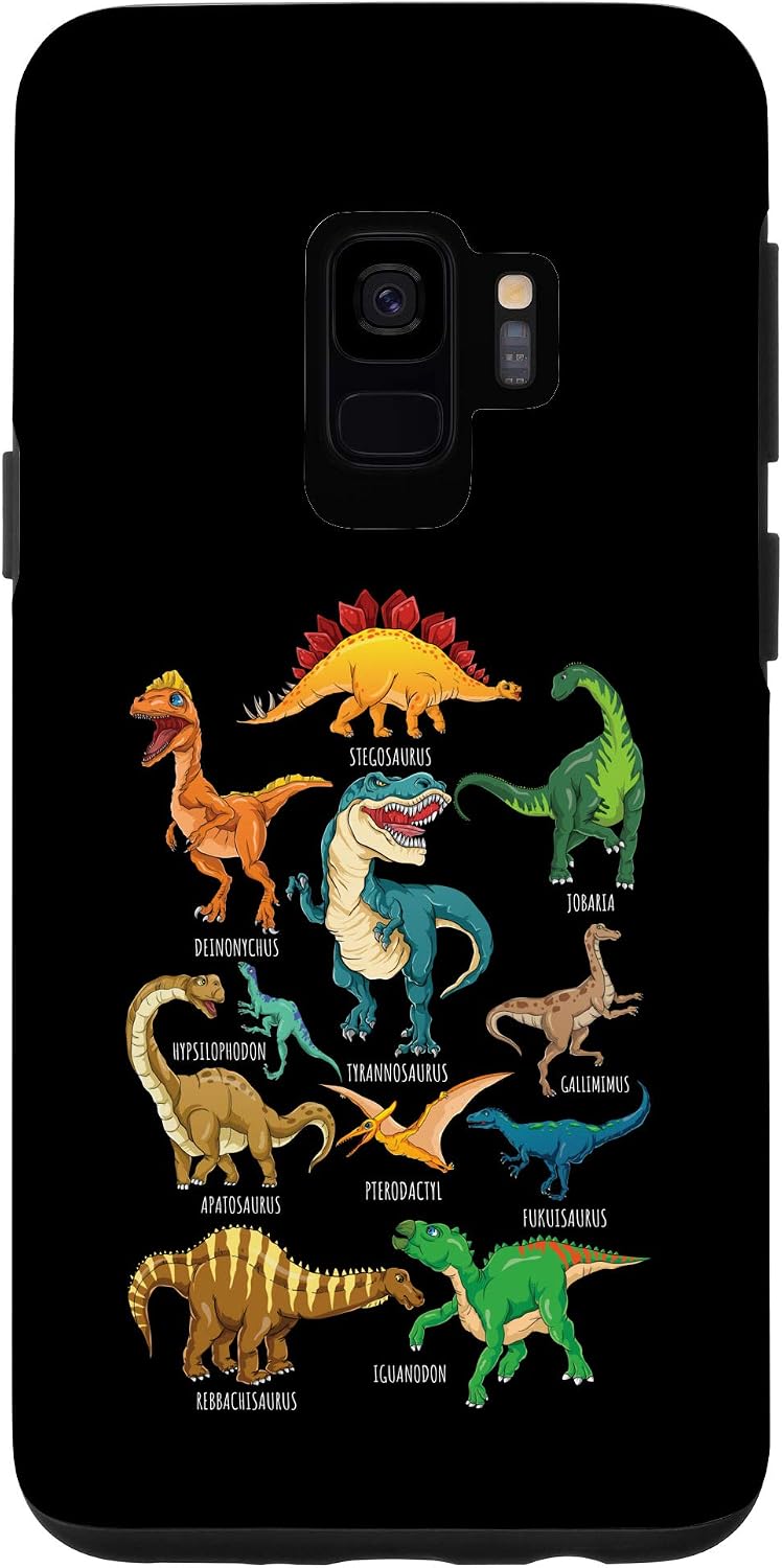 Amazon.com: Galaxy S9 Types Of Dinosaurs Graphics Dino Identification ...