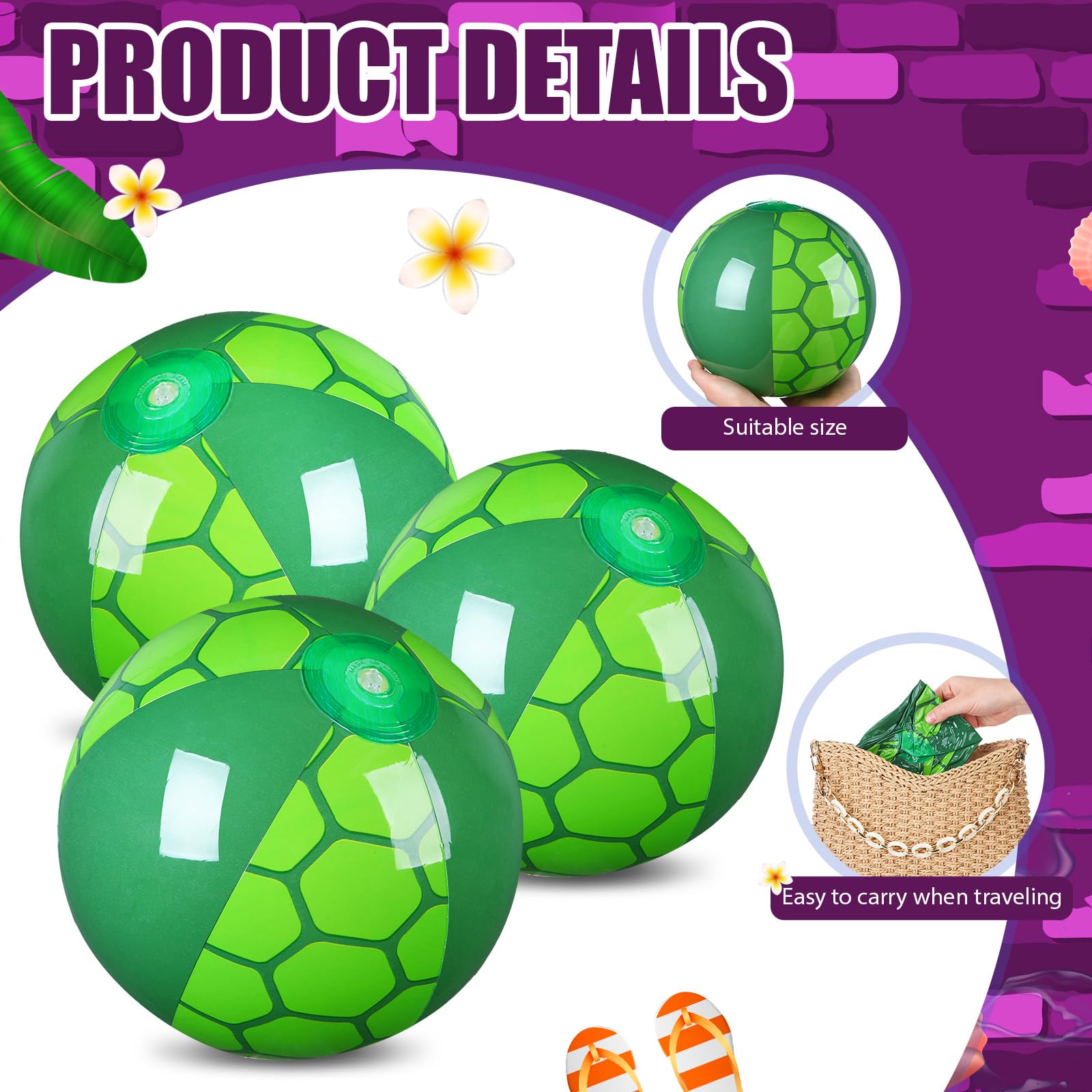 Snapklik.com : Leyndo 12 Pack Themed Beach Ball For Kids 7.87" Bulk For ...
