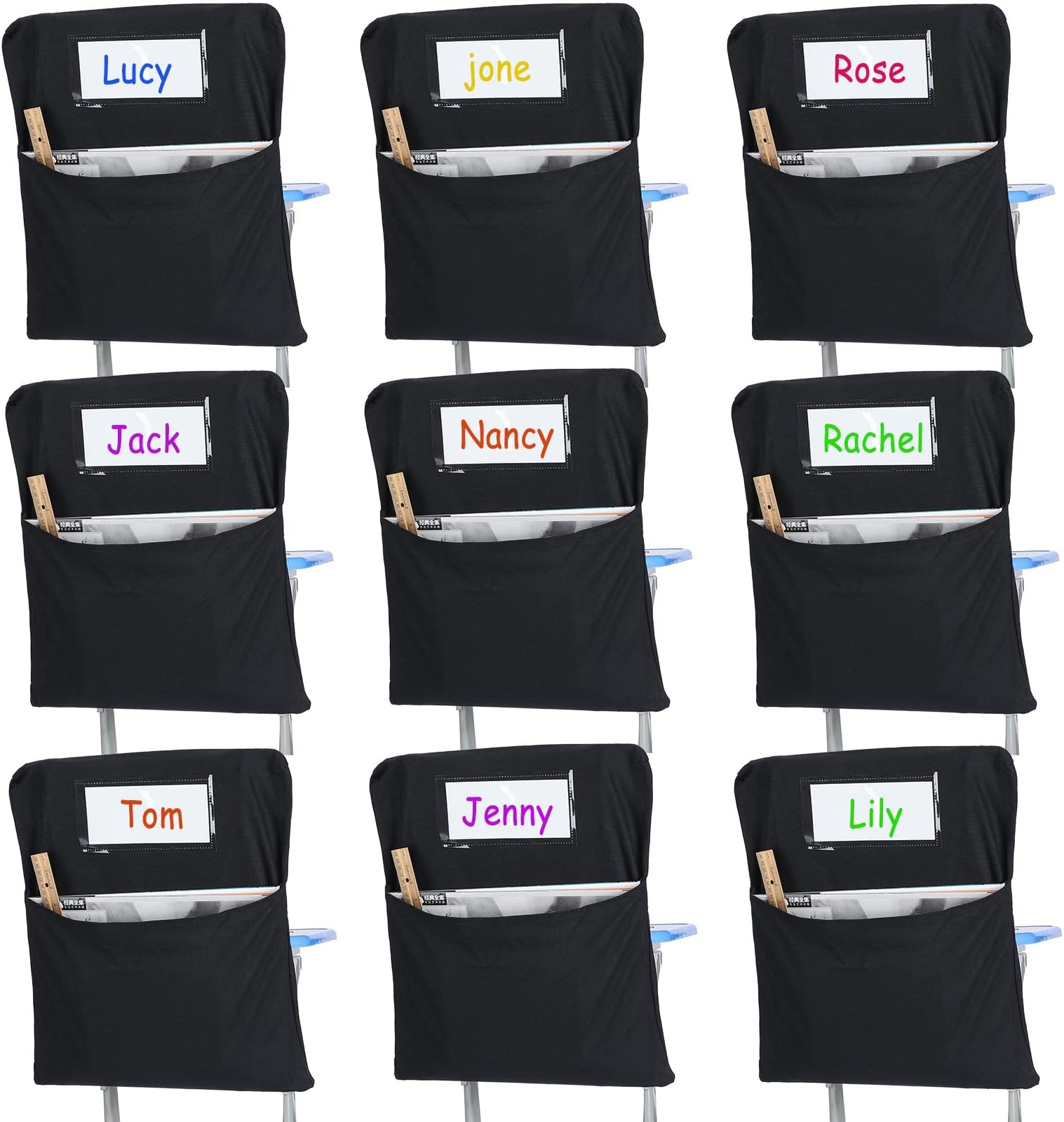 Amazon.com: EAI Education NeatSeat Classroom Chair Organizer | Name-Tag ...