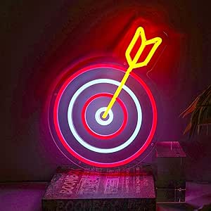 Dart Board Neon Sign for Adult Kids, Dart Target Neon Led Signs, Funny ...