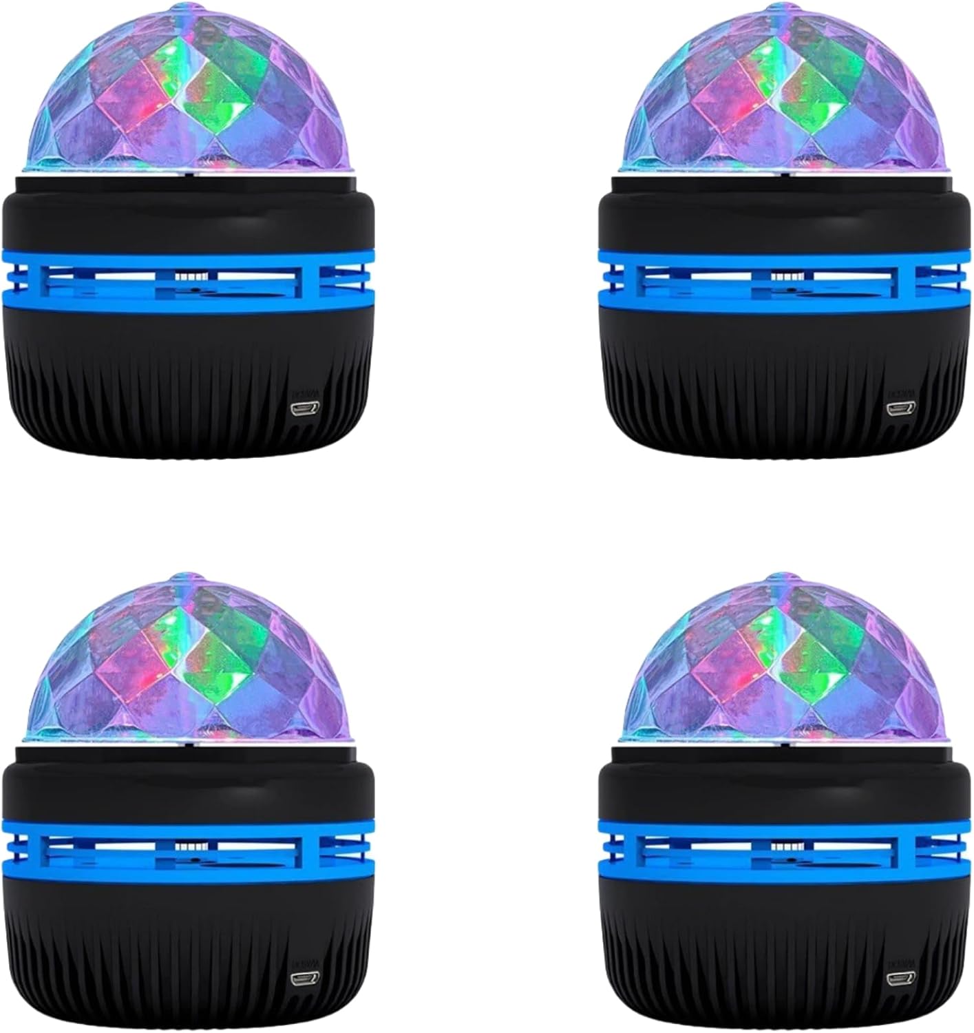 Lancoon 4 Pack Crystal Effect Projector Light Rotating Magic Ball ...